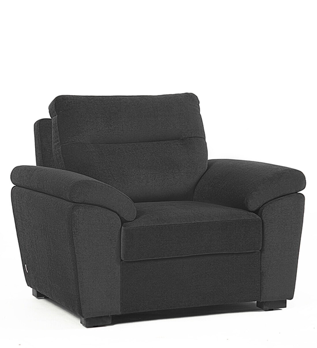Buy Lounger Fabric 1 Seater Sofa in Grey Colour by Wakefit Online ...