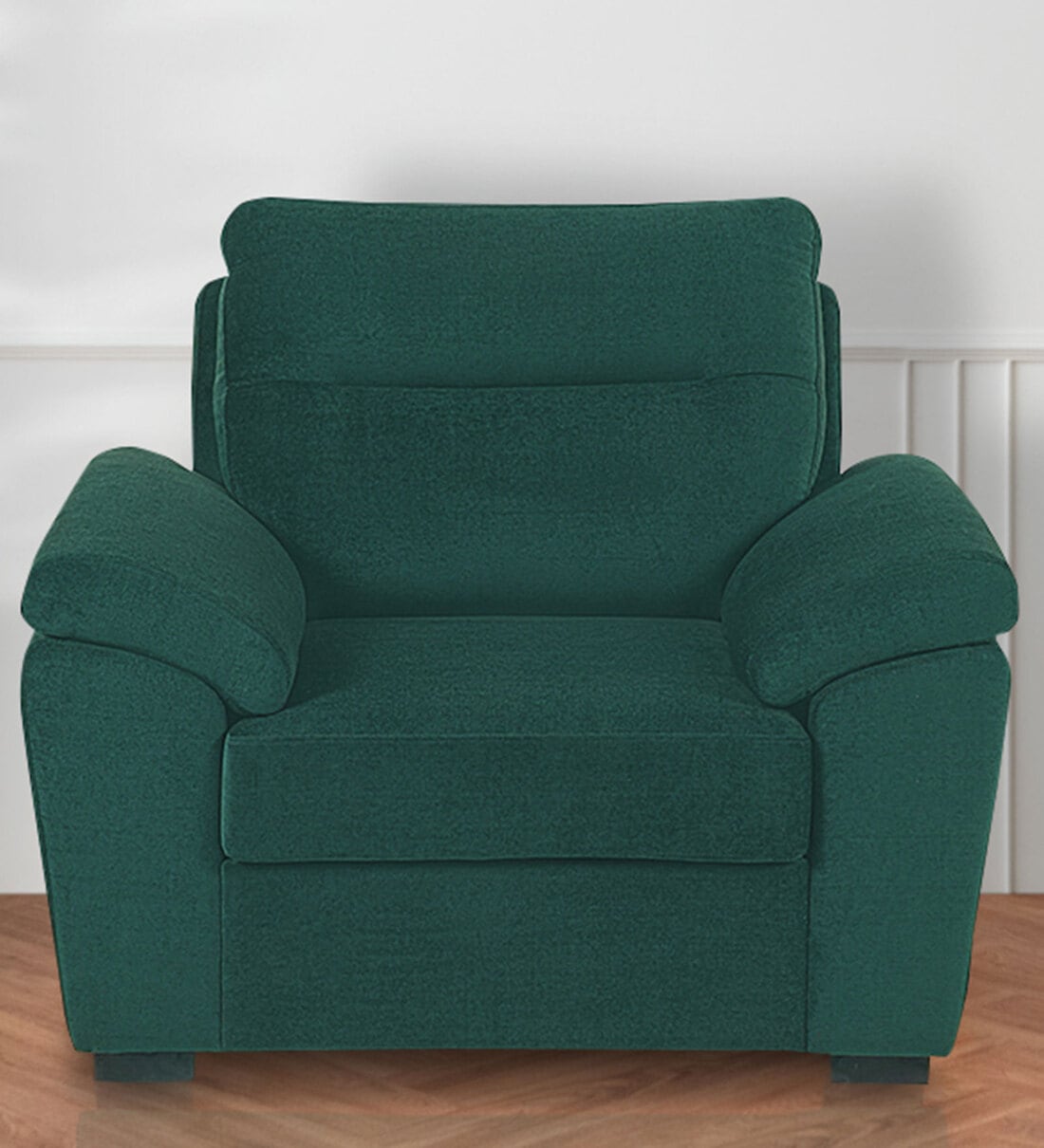 Buy Lounger Fabric 1 Seater Sofa in Malibu Green Colour by Wakefit ...