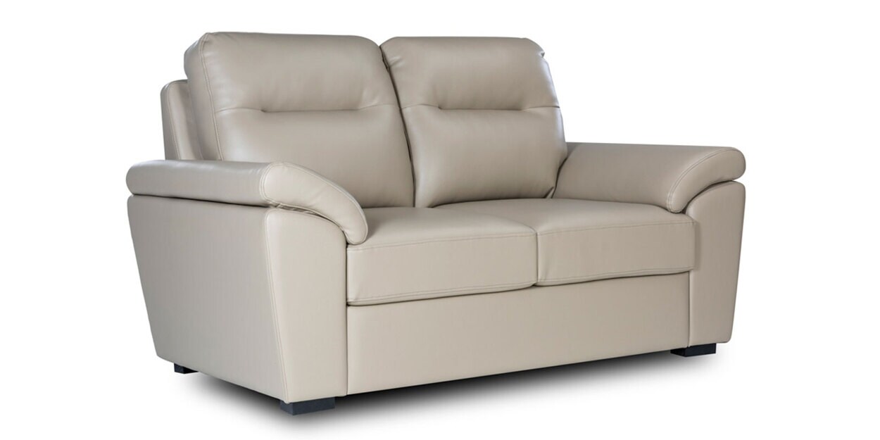 Buy Lounger Leatherette 2 Seater Sofa in Cappuccino Brown Colour by ...