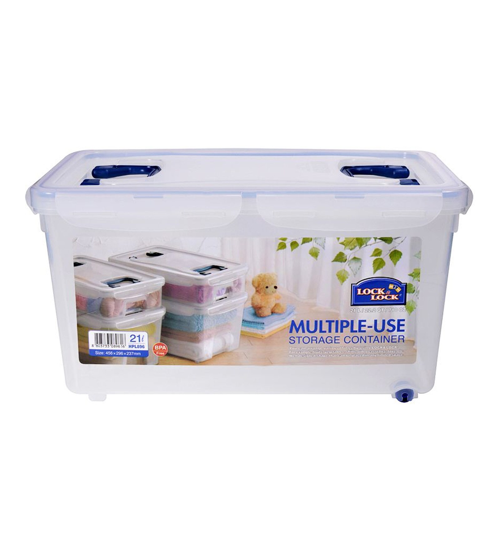 Buy 21 Ltr Plastic Storage Box By Transparent By Lock & Lock Online ...