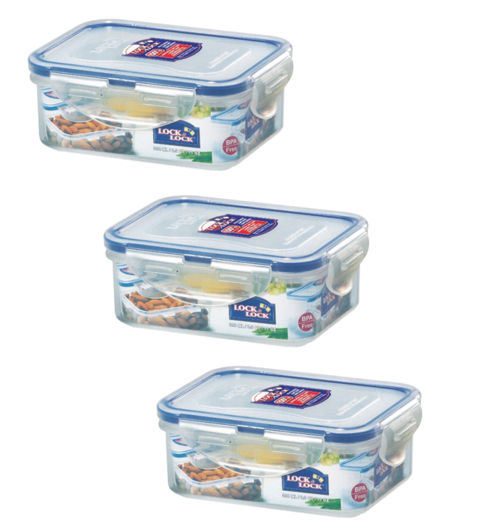 Buy 350 Ml Plastic Storage Container Set of 3 By Lock & Lock at 8% OFF ...