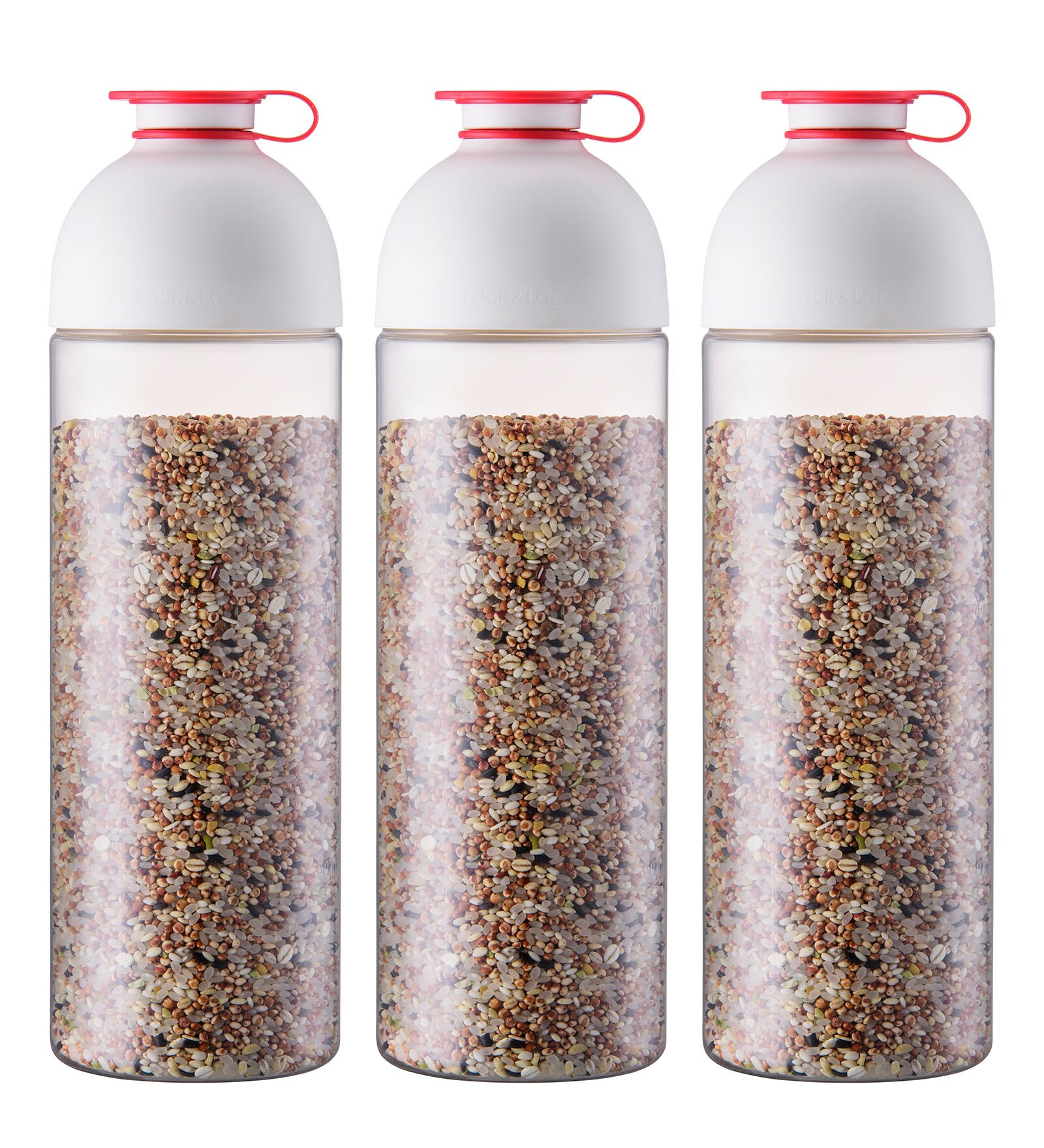 Buy Lock&Lock Cylindrical 1.6 L Interlock Grain Container - Set of 3 ...