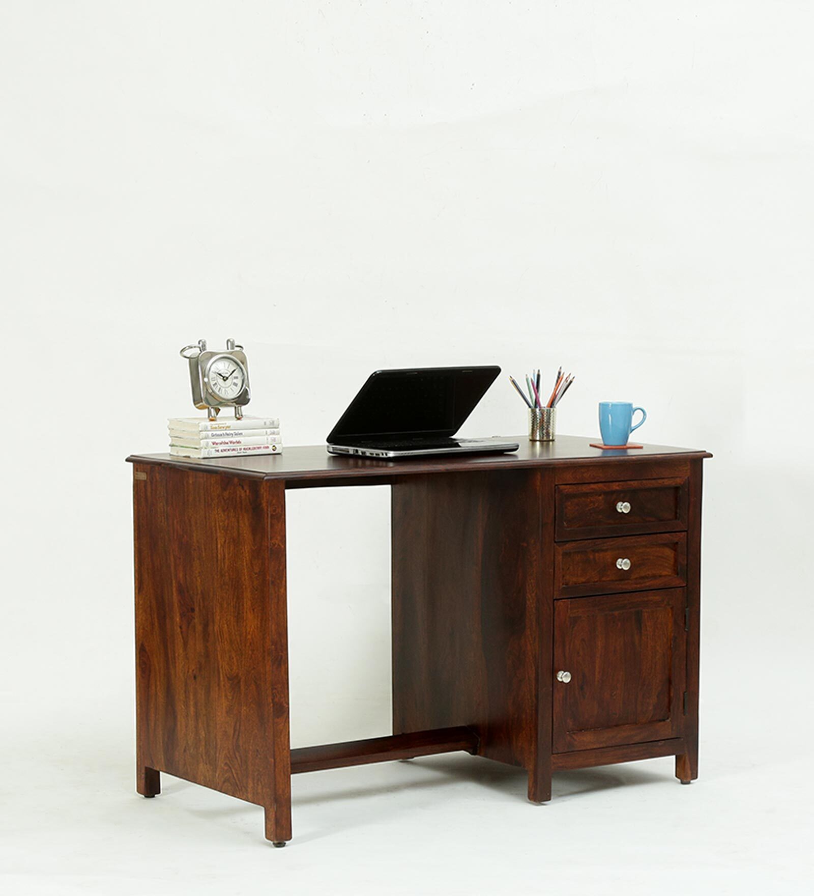 Buy Lompoc Sheesham Wood Study Table In Honey Oak Finish at 8% OFF by ...