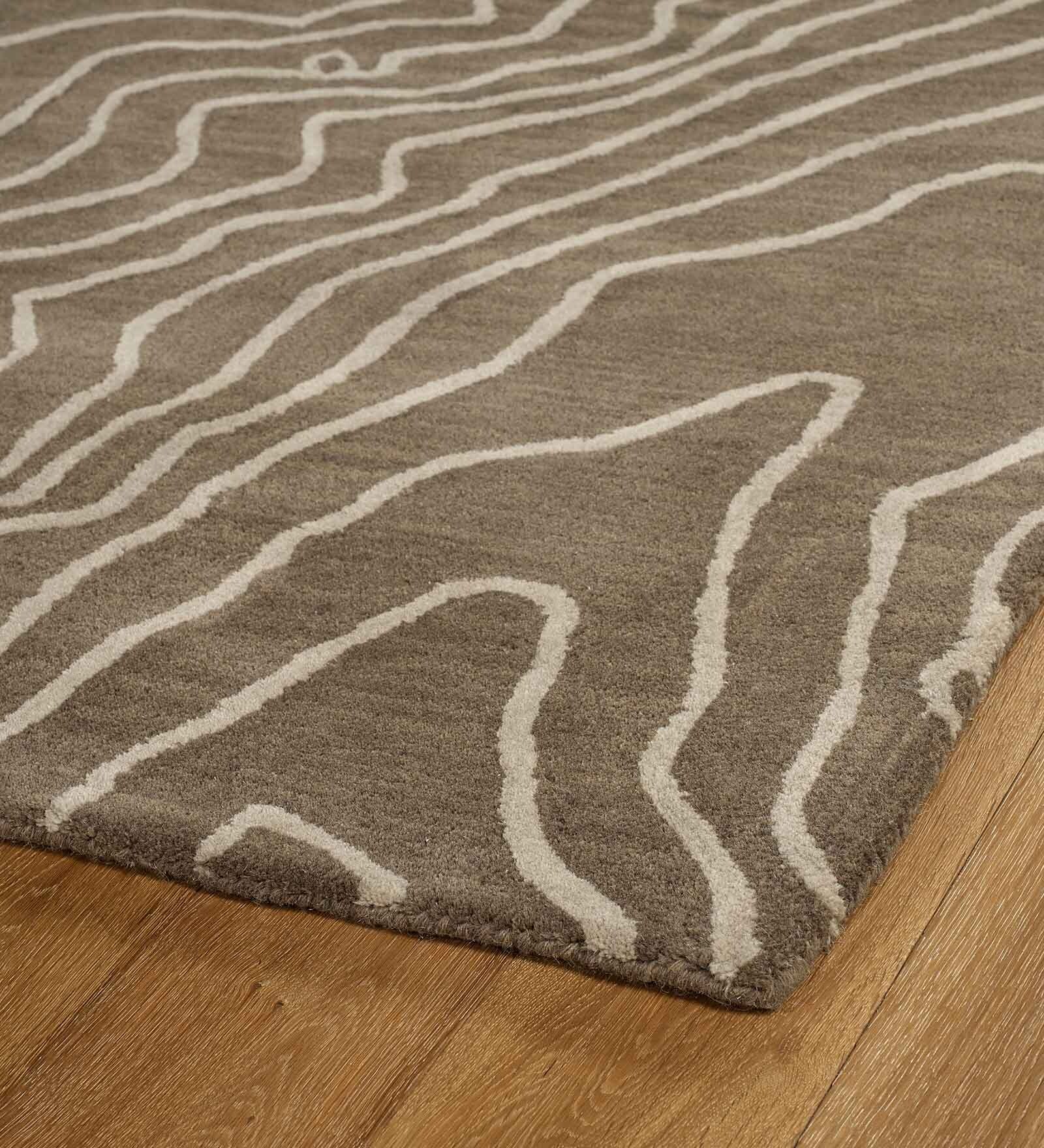 Buy Abstract Pattern Wool 5 x 3 feet Hand Crafted Carpet by Loom Works ...
