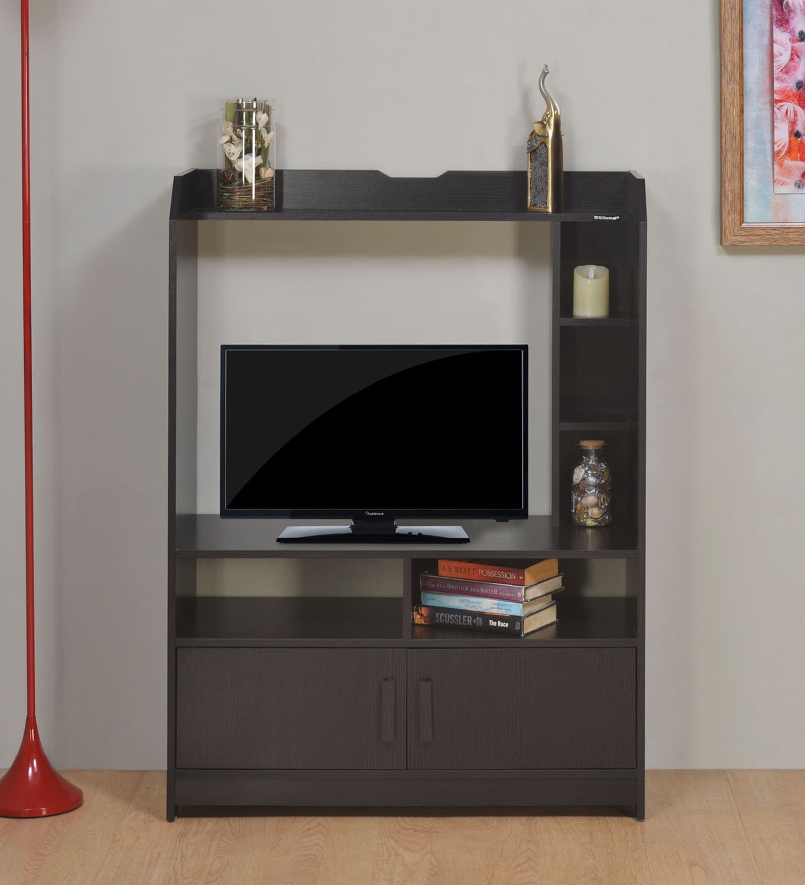 Buy Lopez TV Unit in Wenge Colour at 38% OFF by Nilkamal | Pepperfry