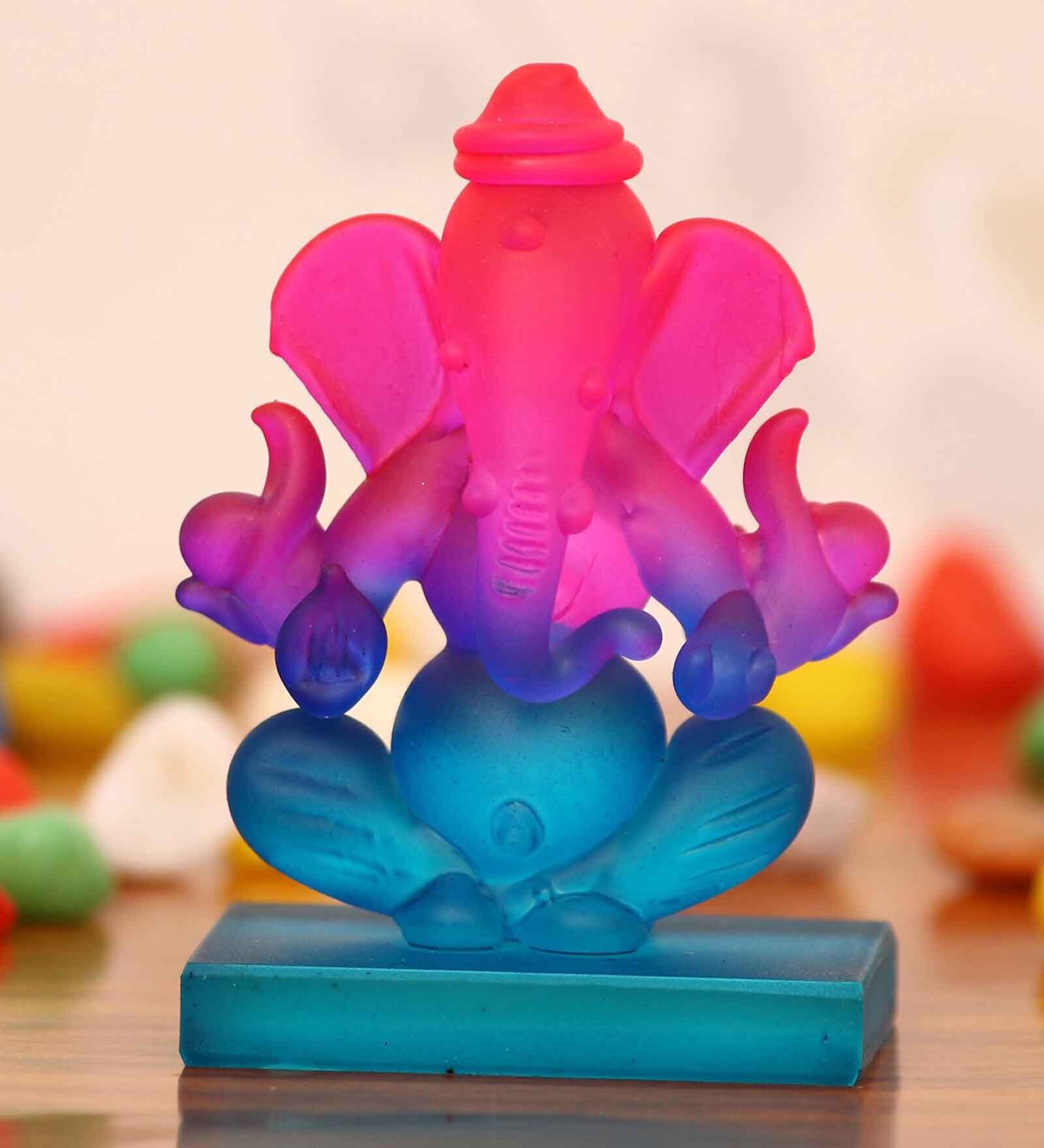 Buy Lord Ganesha Blue Crystal Idol at 38% OFF by eCraftIndia | Pepperfry