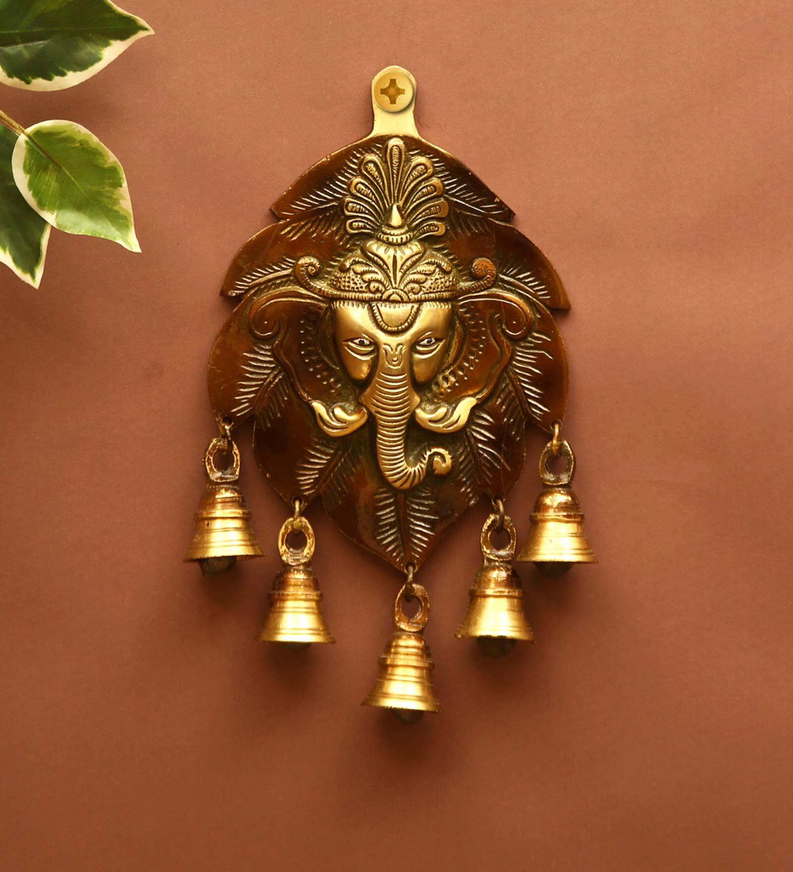 Buy Lord Ganesha Brass Wall Hanging at 40% OFF by Aapno Rajasthan ...