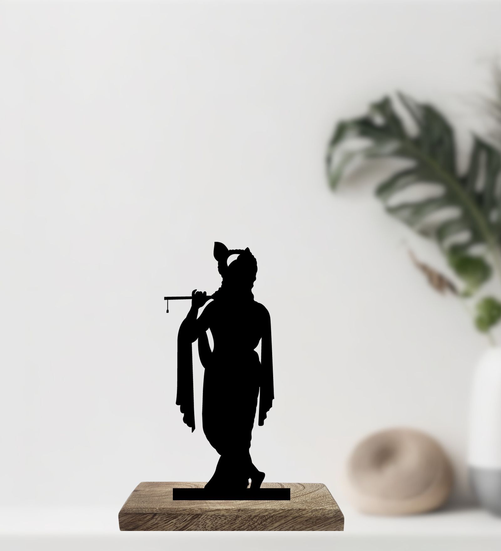 Buy Lord Krishna Black Mango Wood & Iron Idol at 17% OFF by Elysian ...