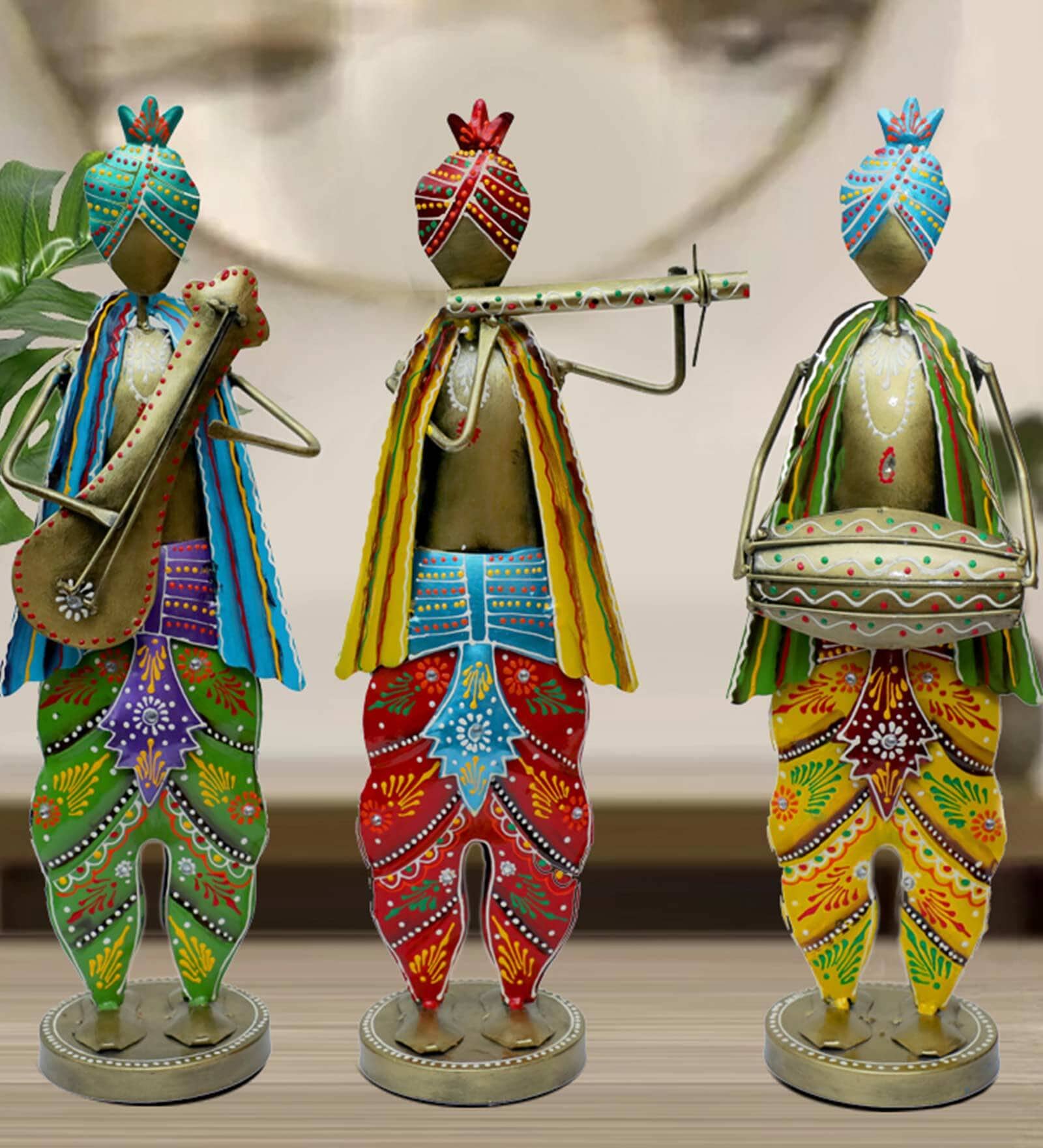 Buy Lord Krishna Iron Figurine (Set of 3) at 38% OFF by DioMe | Pepperfry