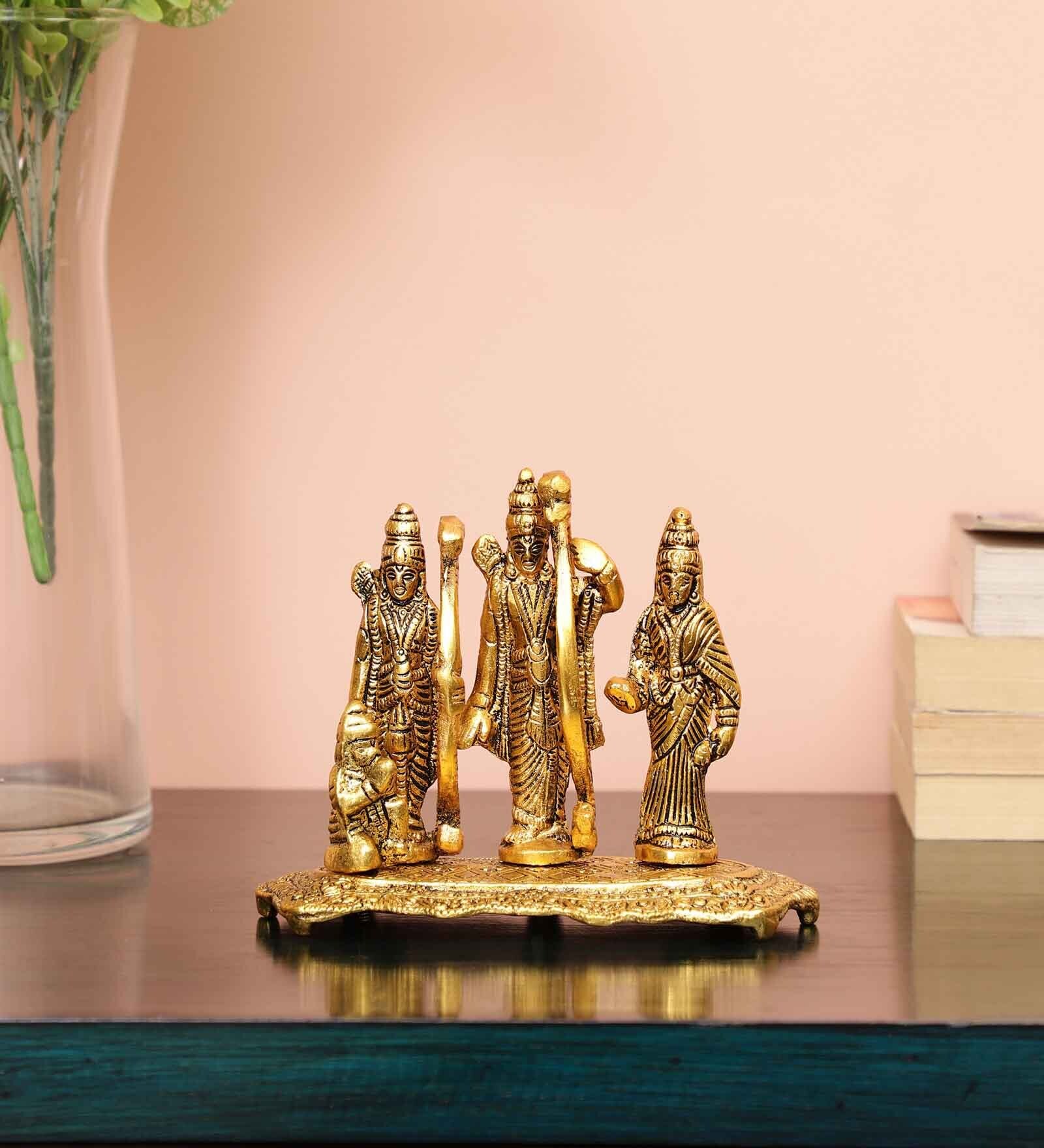 Buy Lord Ram Darbar Gold Aluminium Religious Idols at 43% OFF by ...