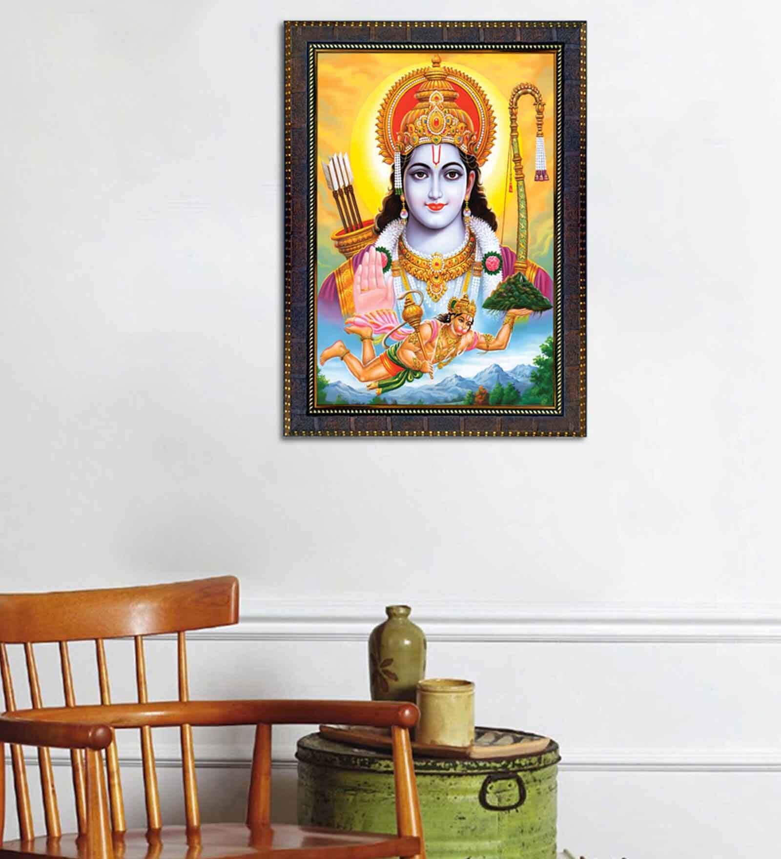Buy Lord Ram Multicolour MDF Framed Wall Painting by Wens at 23% OFF by ...