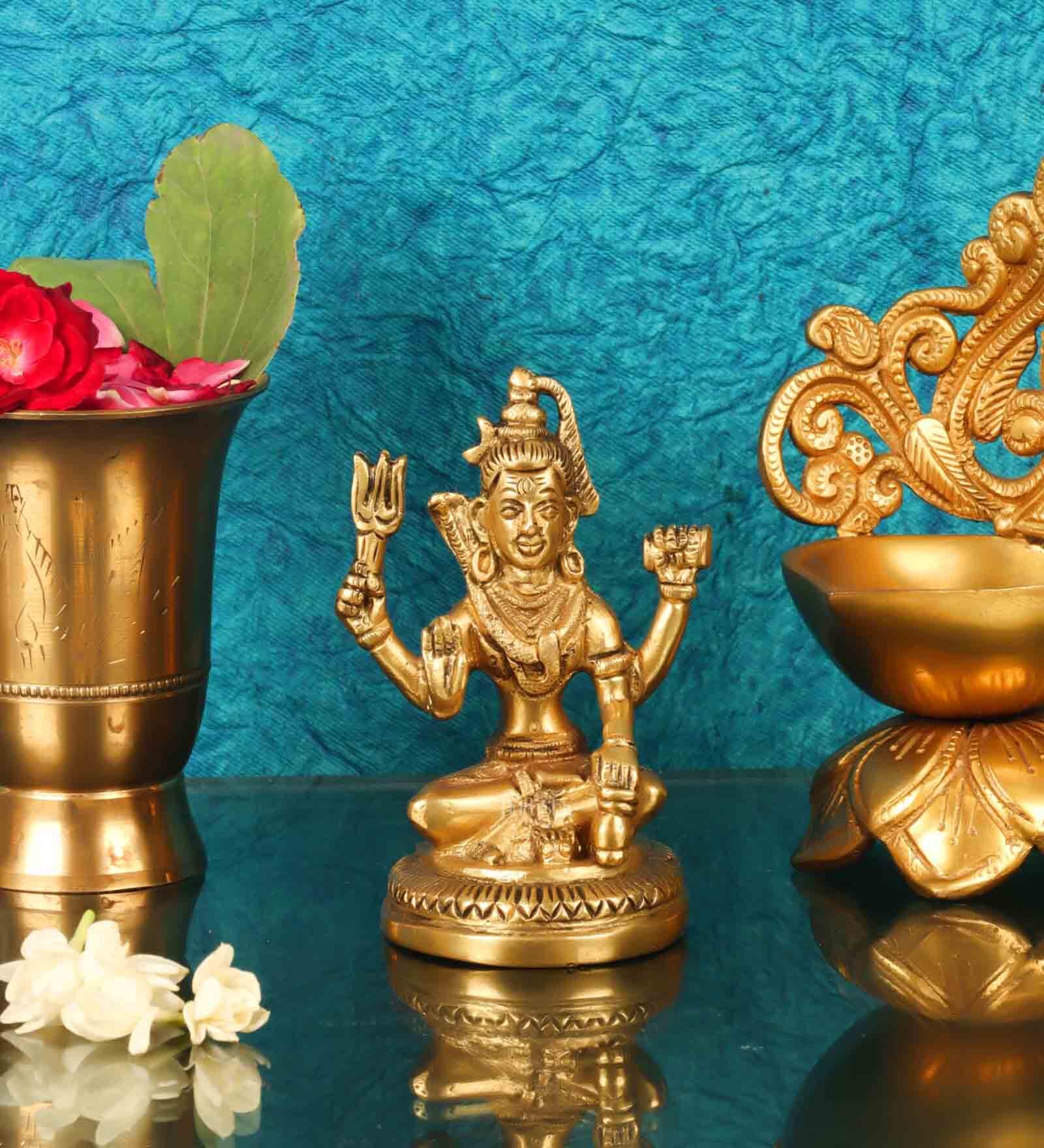 Buy Lord Shiva Brass Religious Idol at 23% OFF by BudhShiv | Pepperfry