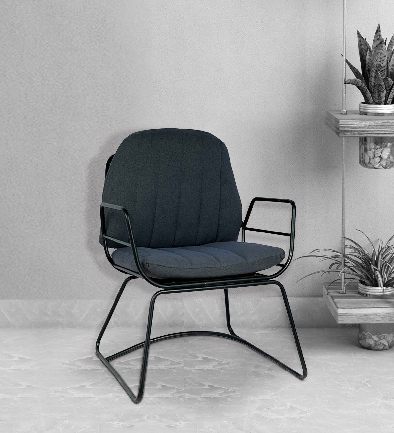 Buy Lounge Chair in Charcoal Grey Colour by Creative Seating System at ...