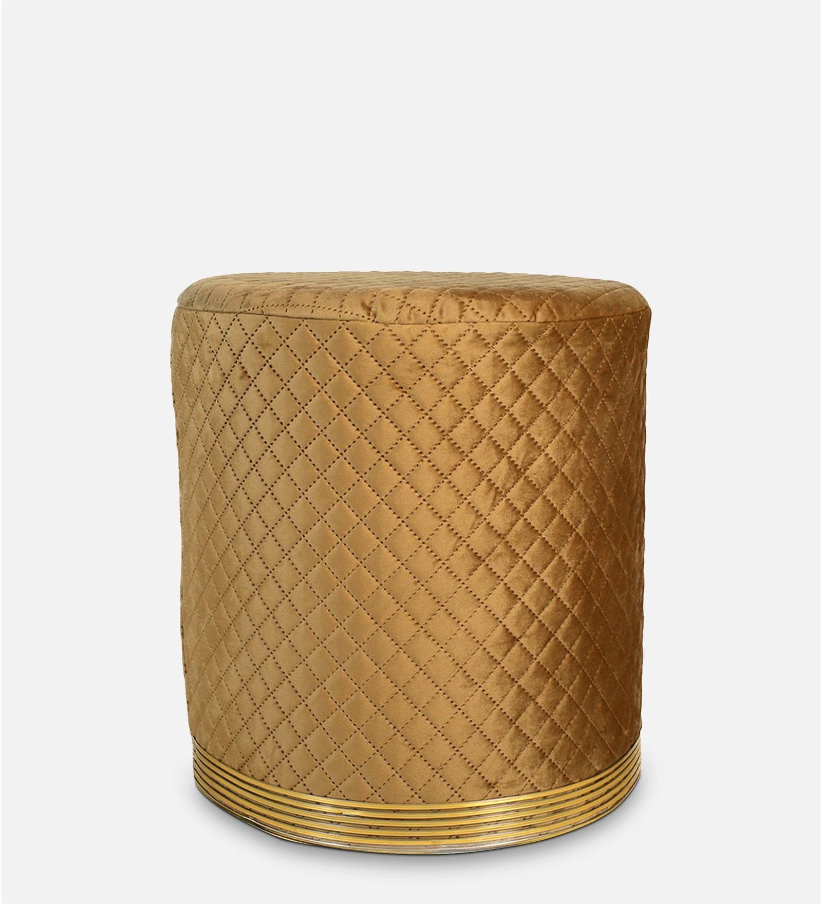 Buy Lounge Pouffe In Glossy Brown Colour at 14% OFF by House of Aarna ...