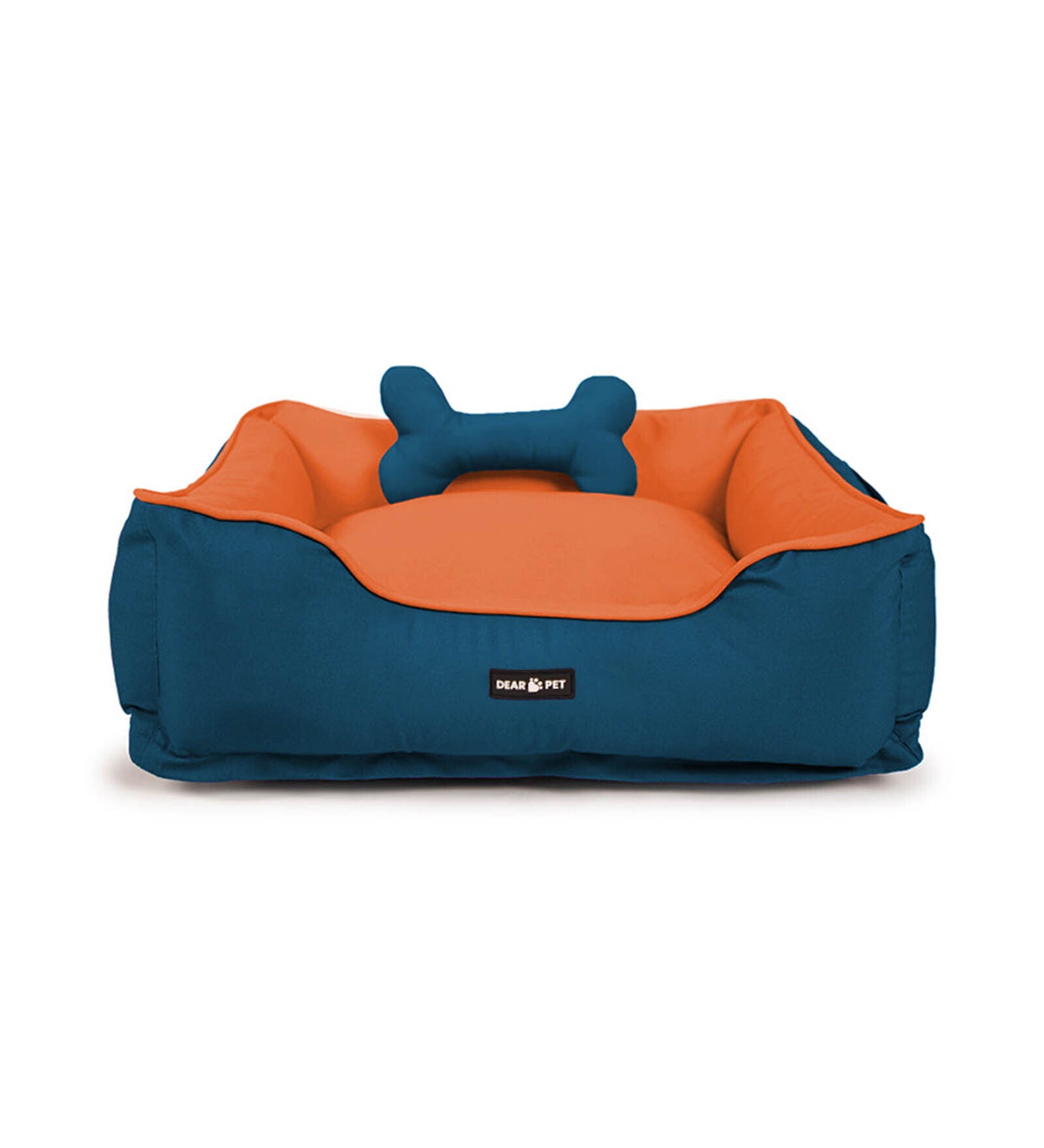 Buy Dogo- Extra Large Teal Blue & Orange Fabric Pet Bed at 100% OFF by ...