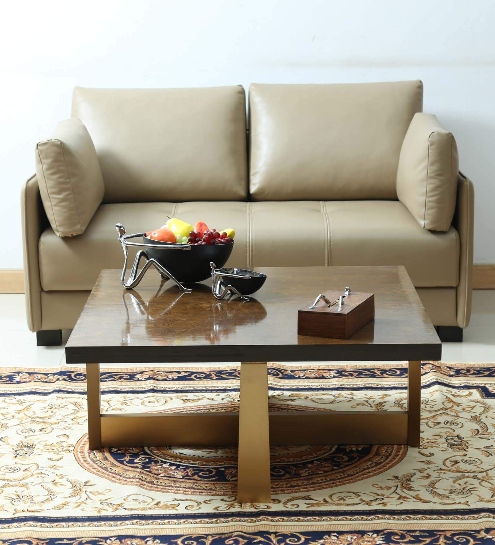 Buy Loux Center Table in Golden Brown Textured finish by INDOORS Online ...