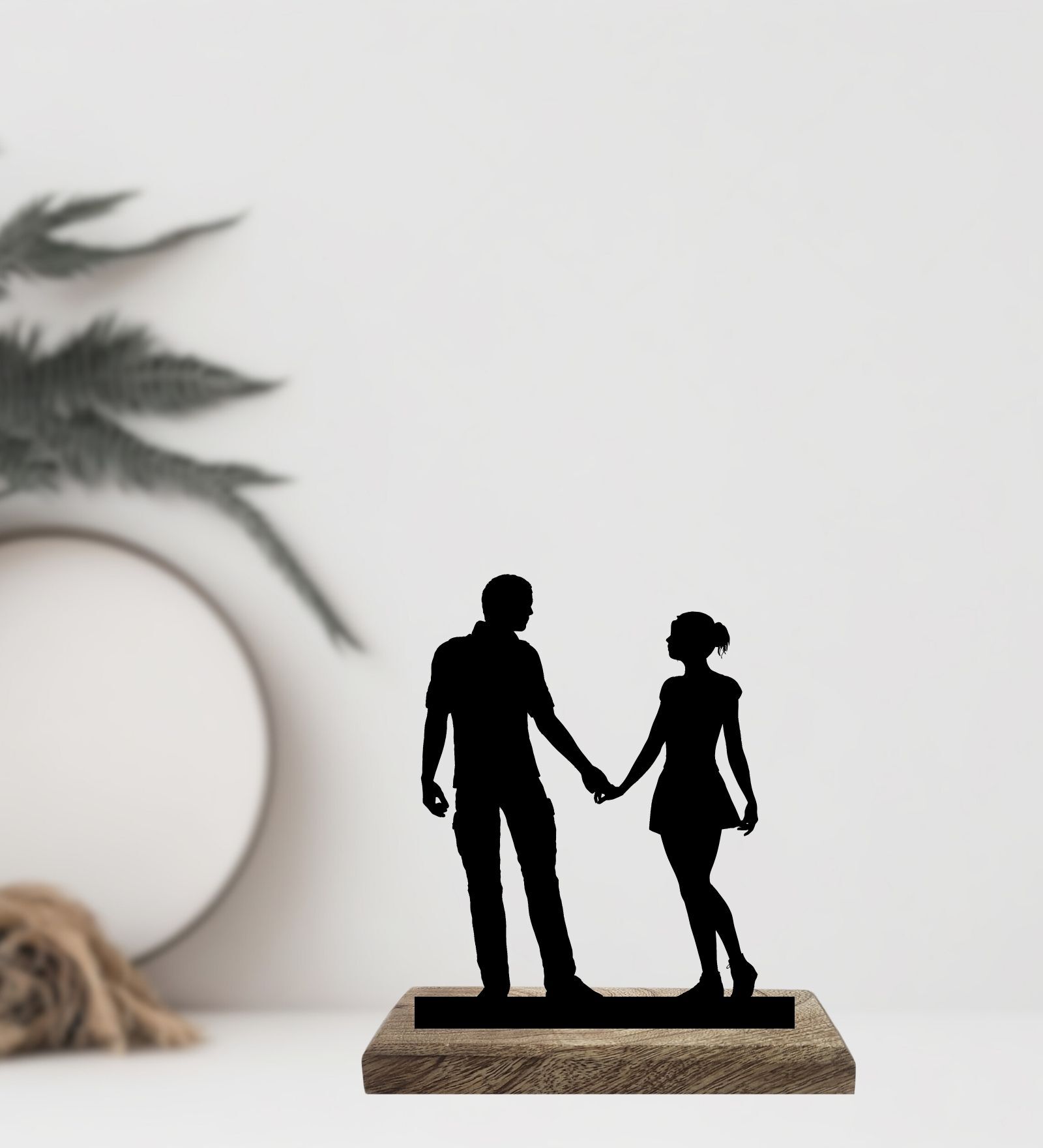 Buy Loving Couple Black Mango Wood & Iron Figurine at 17% OFF by ...