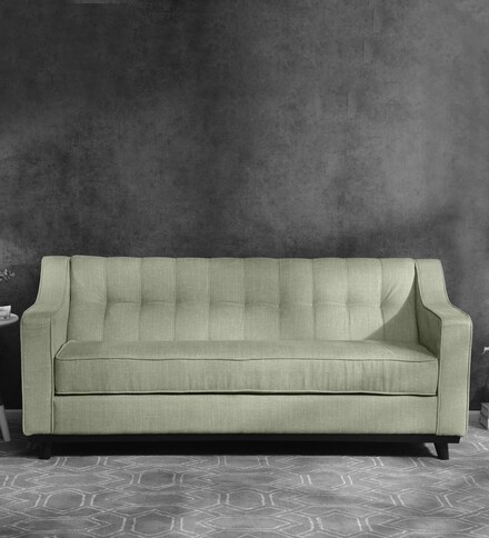 Buy Tignes Fabric 2 Seater Sofa In Indigo Beige Colour By Woodsworth ...