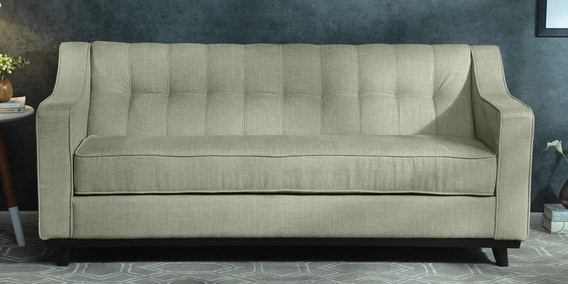 Buy Tignes Fabric 3 Seater Sofa In Indigo Beige Colour By Woodsworth ...