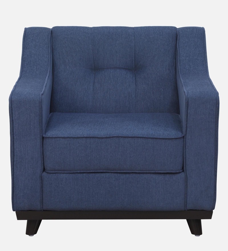 Buy Tignes Fabric 1 Seater Sofa In Navy Blue Colour By Woodsworth ...