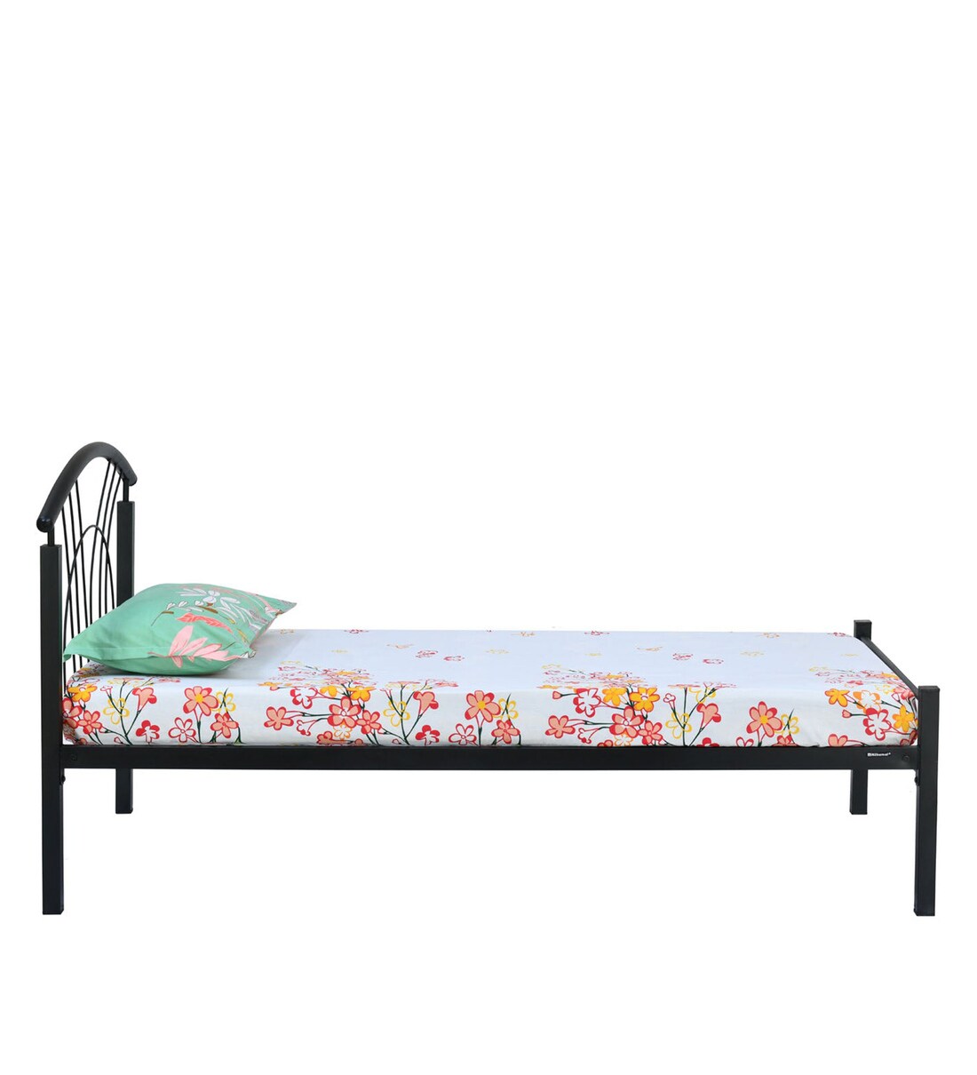 Buy Lucas Metal Single Bed in Black Finish by Nilkamal Online - Modern ...