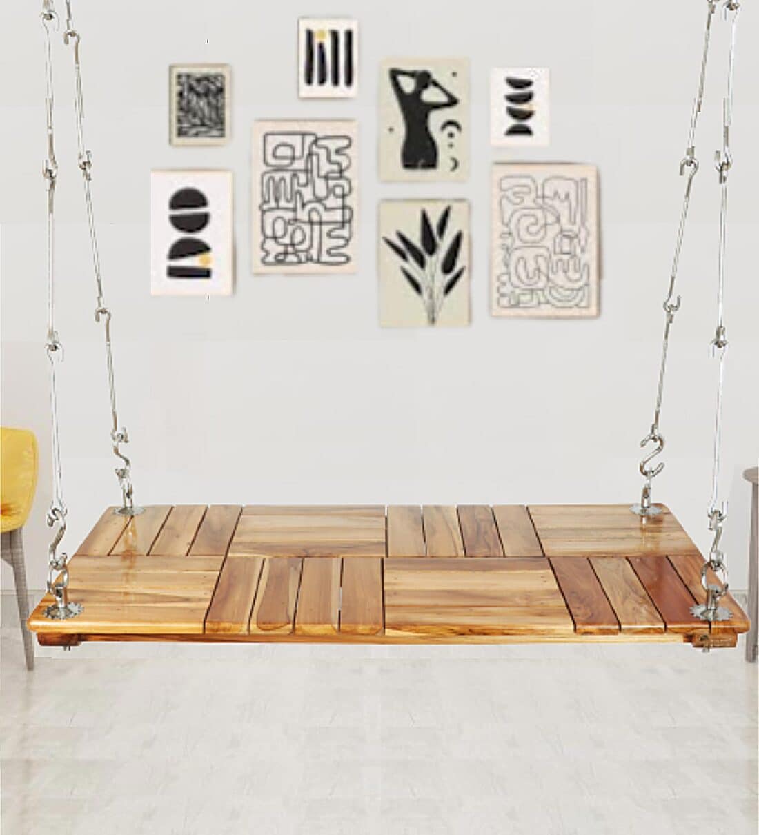 Buy N'Dee Teak Wood Swing in Natural Finish at 39% OFF by Riyo Moda ...