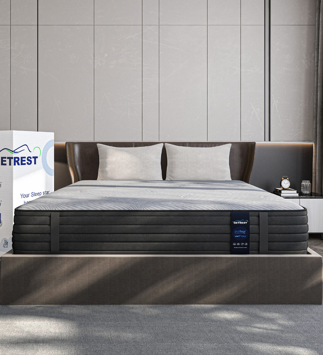 Buy LuxeAdapt Latex ErgoMax & MultiZoned 7 Layered 4D Sleep Tech 8 Inch ...