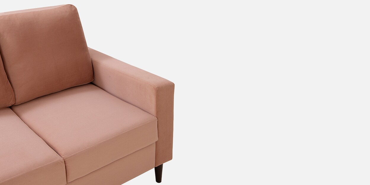 Buy Lucas Fabric 3 Seater Sofa in Apricot Peach Colour Online - Lawson ...