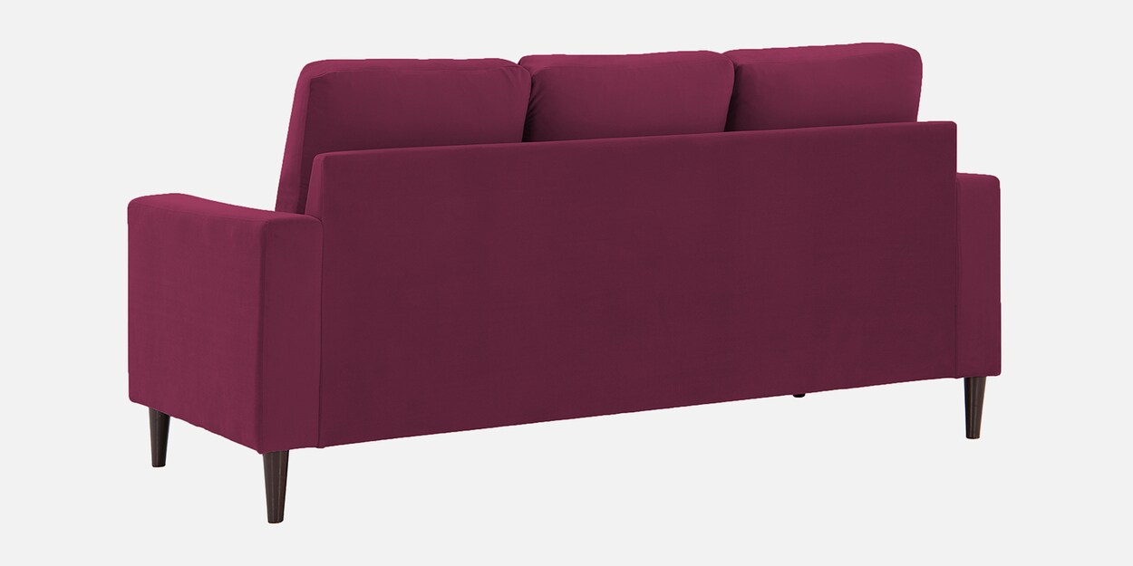 Buy Lucas Fabric 3 Seater Sofa in Wine Red Colour Online - Lawson 3 ...