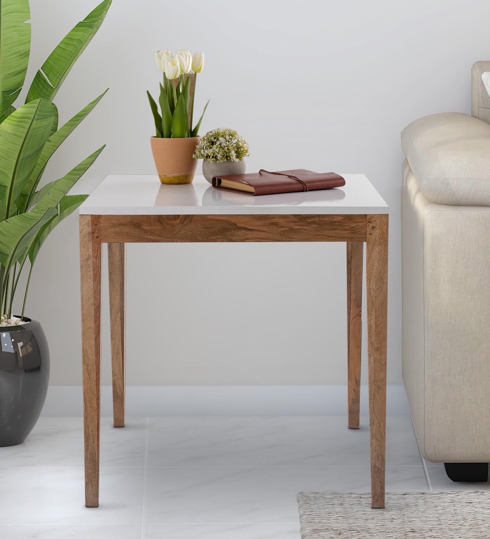 Buy Lucy Solid Wood End Table In Natural Finish at 29% OFF by ...