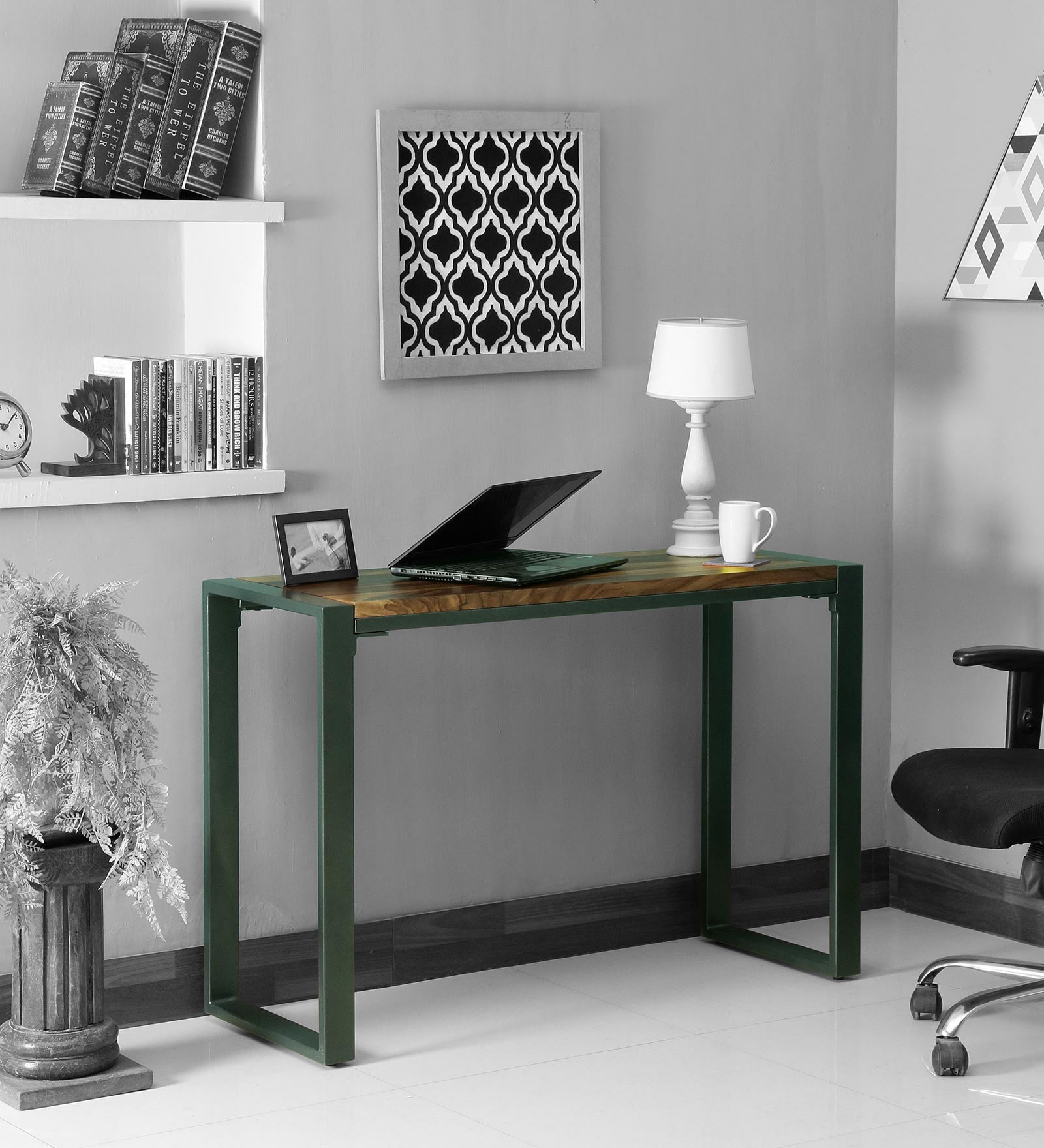 Buy Ludovic Sheesham Wood Study Table Rustic Teak at 11% OFF by ...