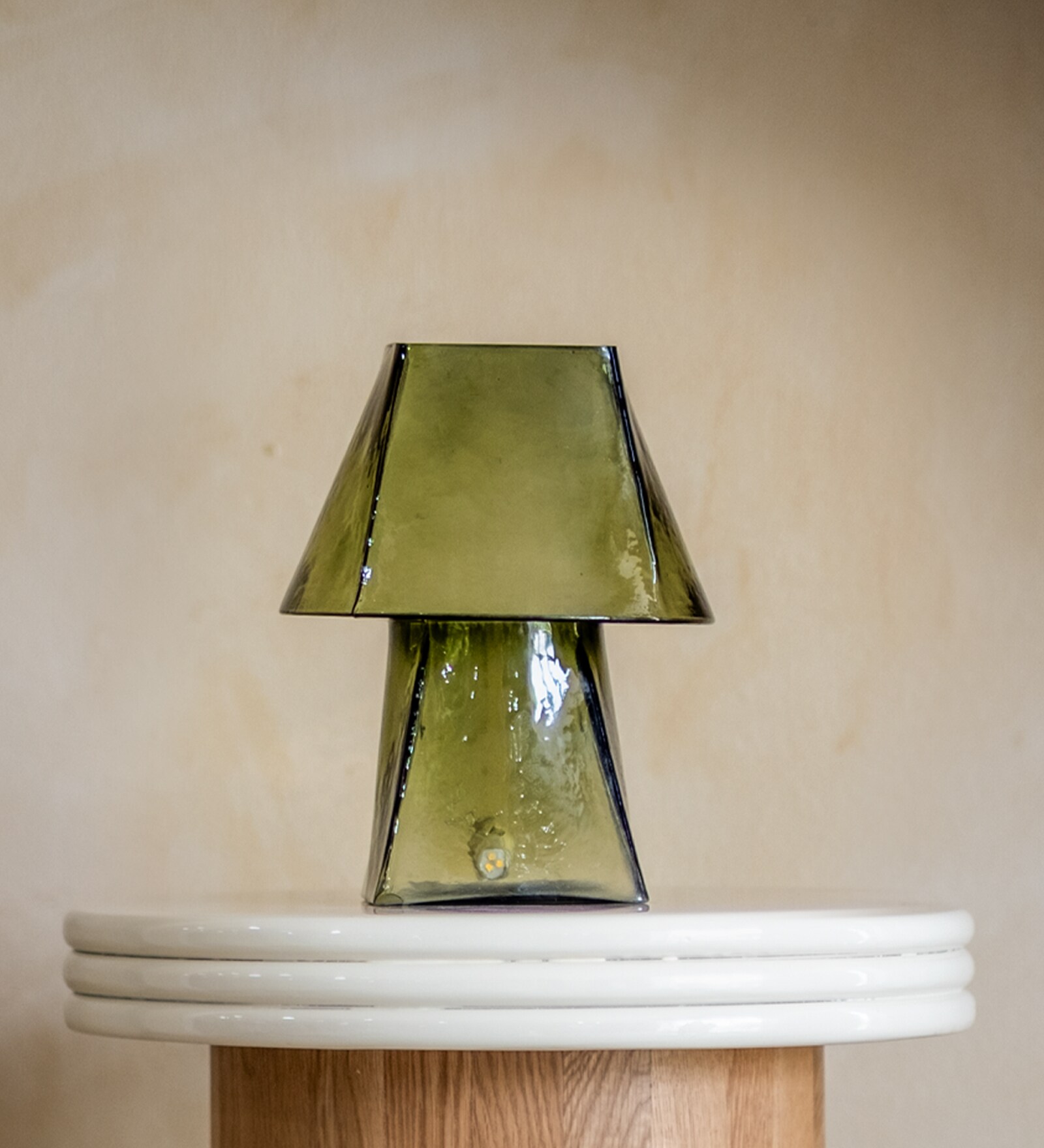 Buy Lueur Olive Green Mini Table Lamp by Orange Tree | Pepperfry