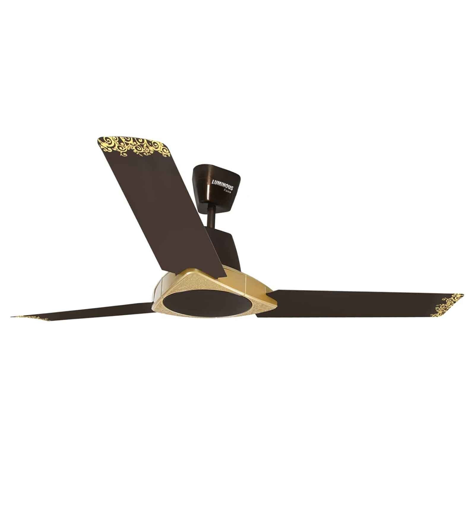 Buy Luminous Jaipur Bandhej 1200mm Ceiling Fan (Shalimar Gold) at 9% ...