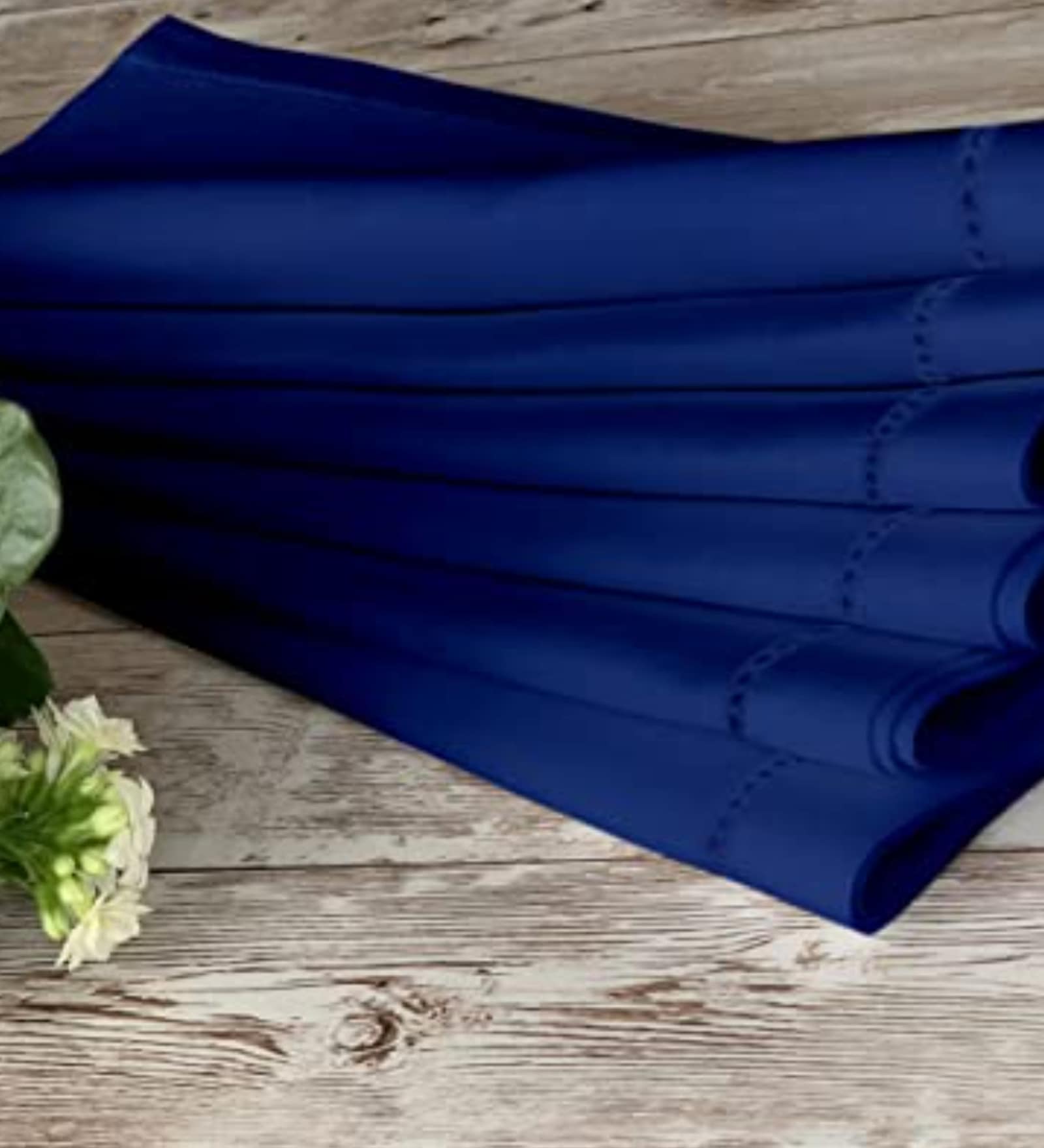 Buy Lushomes Table Napkins, Blue Dinner Napkins Folding with Hole ...