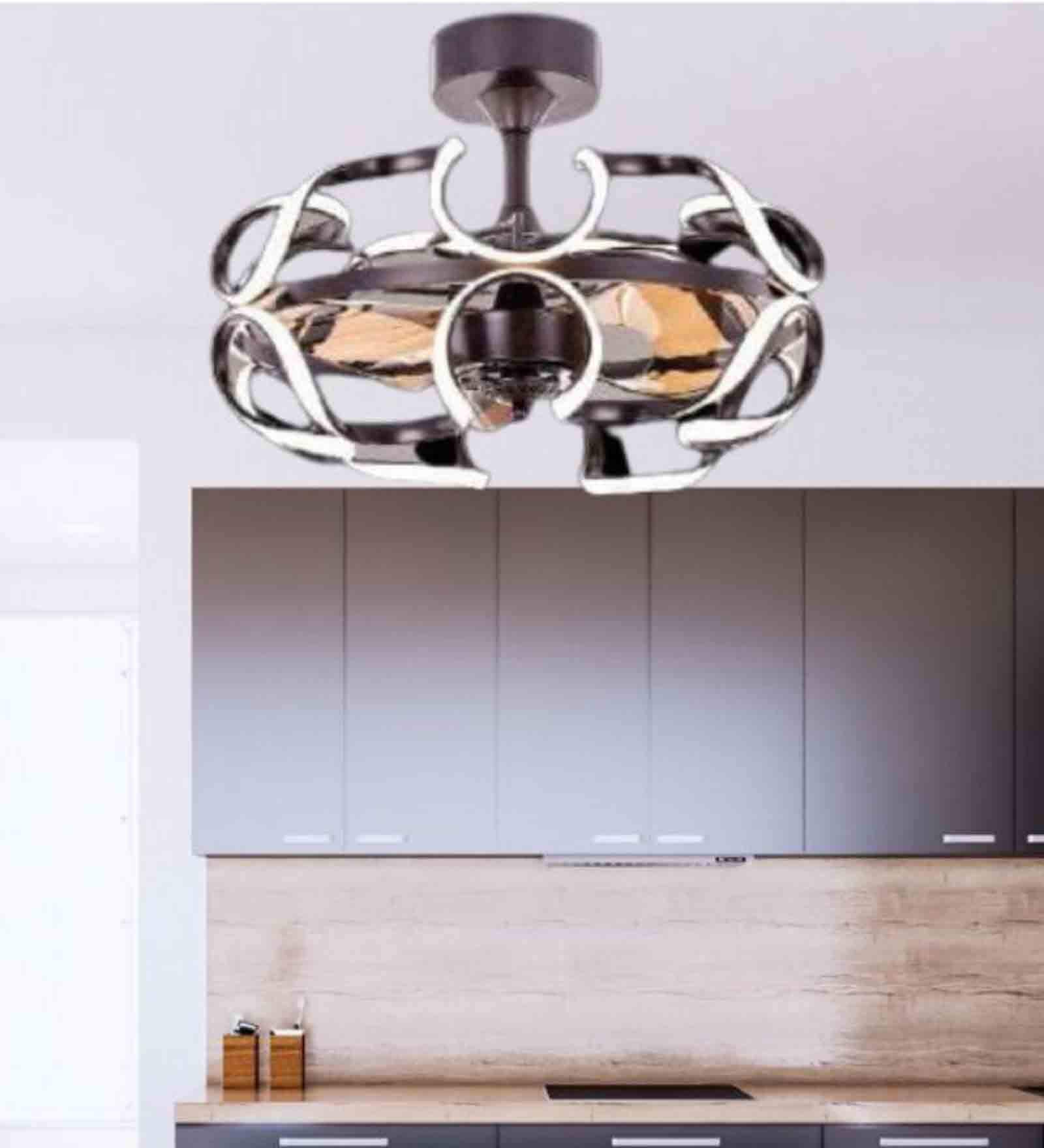 Buy LUXAIRE LUX SLR0010 Gold Chandelier Fan with Remote at 9% OFF by ...
