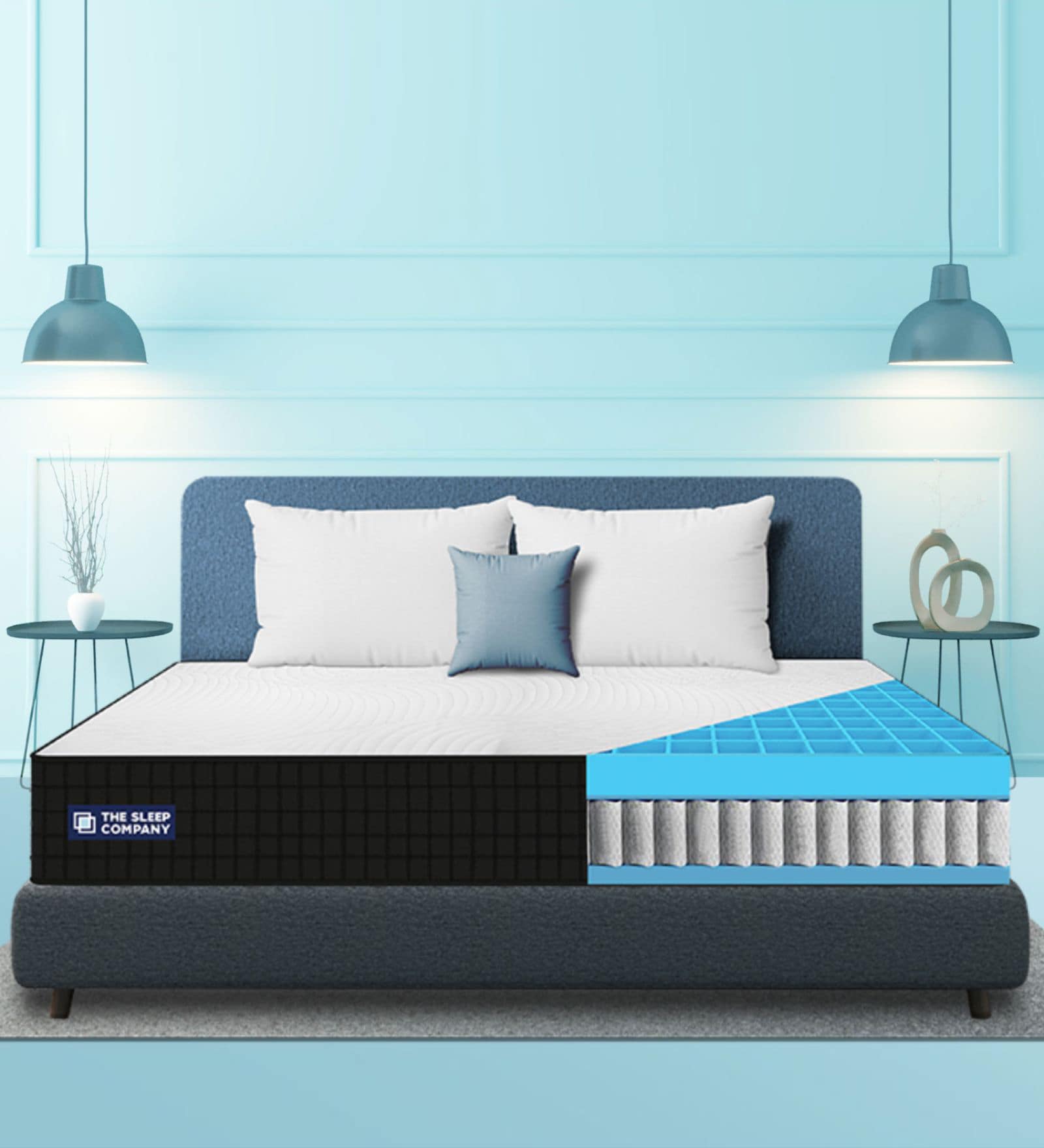 Buy Luxe Hybrid SmartGrid Orthopedic 10 inch HR Foam King Size Mattress ...