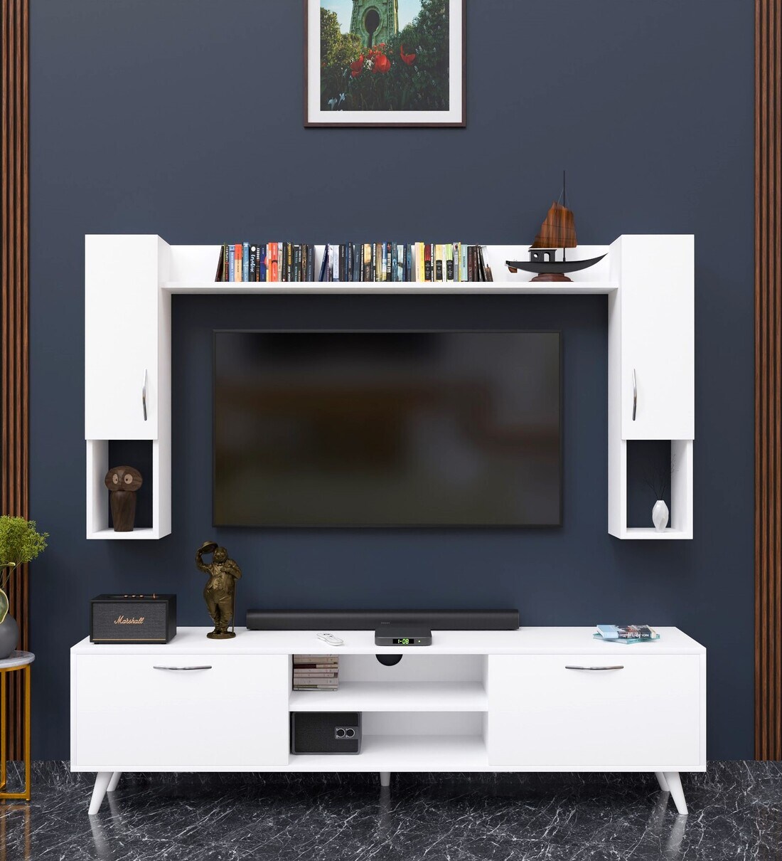 Buy M5 Tv Unit In White Colour at 9% OFF by Spydercraft | Pepperfry