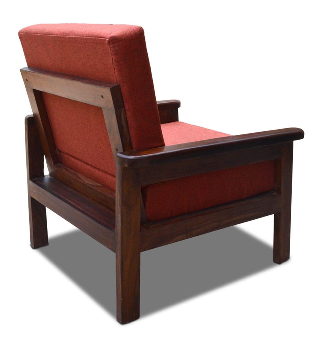 Buy Mademoiselle Sheesham Wood 1 Seater Sofa in Red Finish by LiveStyle ...