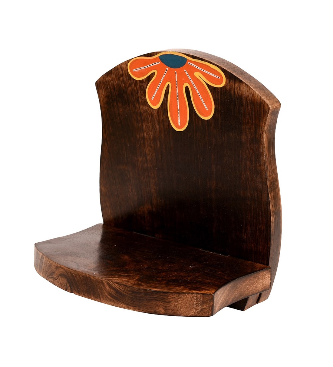 Buy Madhubani (Set of 3) Wood & Terracotta Wall Shelve with Vase by ...