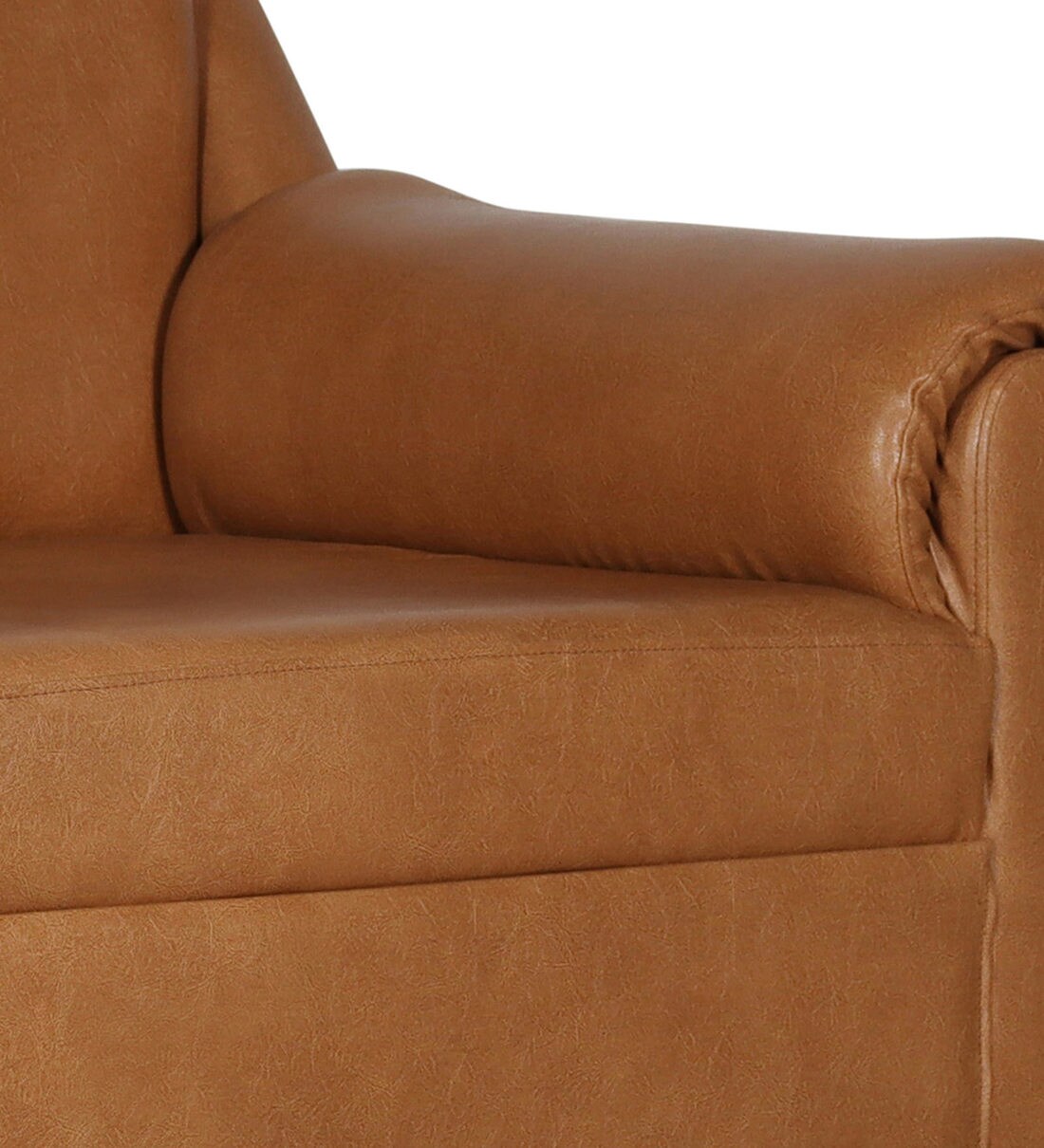 Buy Madison Leatherette 1 Seater Sofa in Brown Colour by Trevi ...