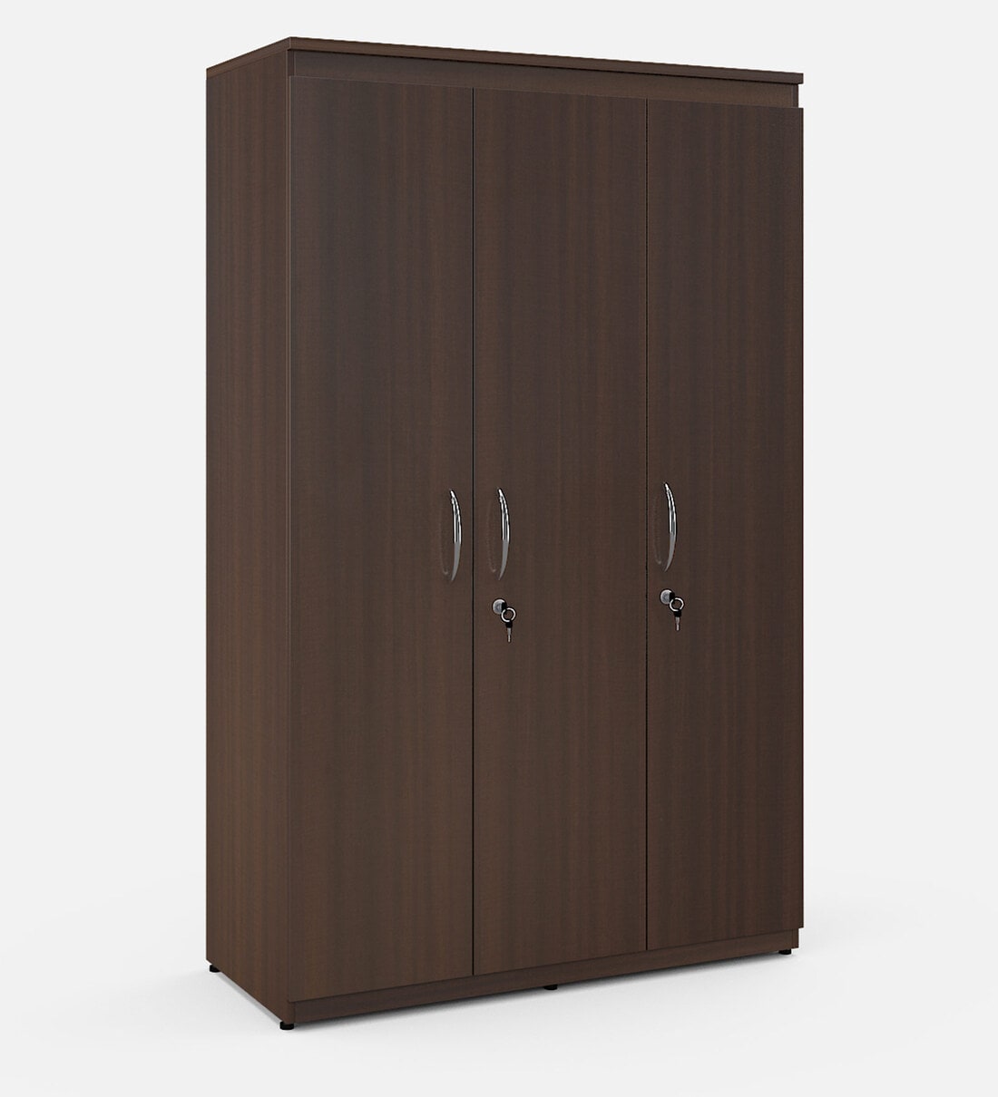 Buy Magnus 3 Door Wardrobe in Dark Elm Finish by Crystal Furnitech ...