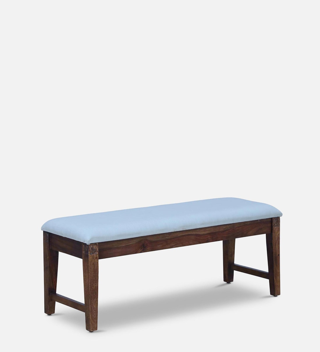 Buy Manchego Solid Wood Dining Bench With Beige Colour Upholstery In ...