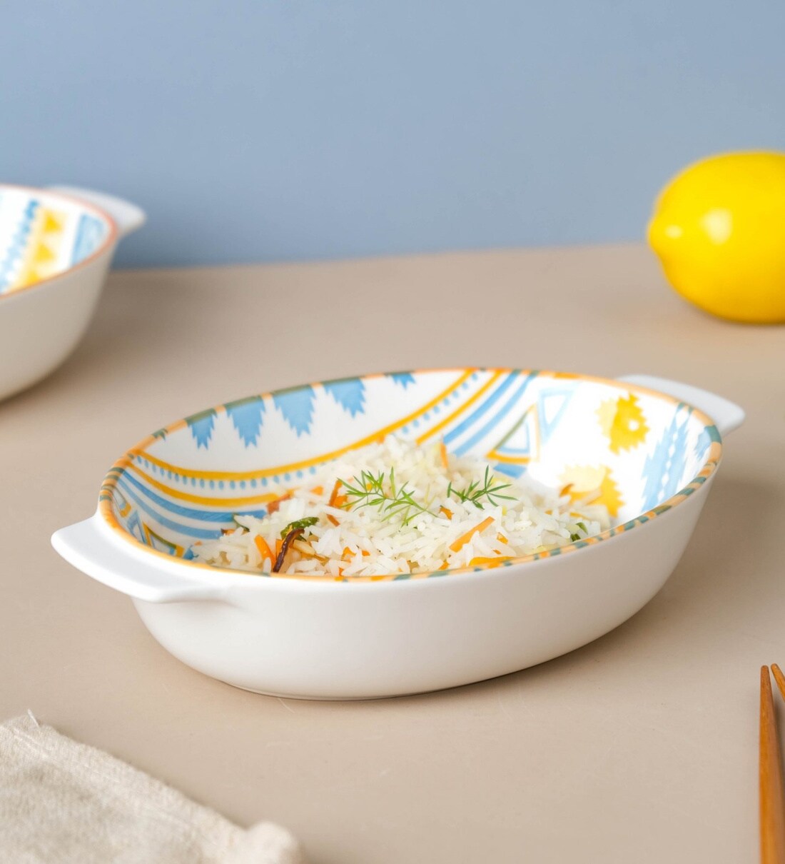 Buy Mandala Geometric Patterned Mulicolour Ceramic Bake & Serve Dish at ...