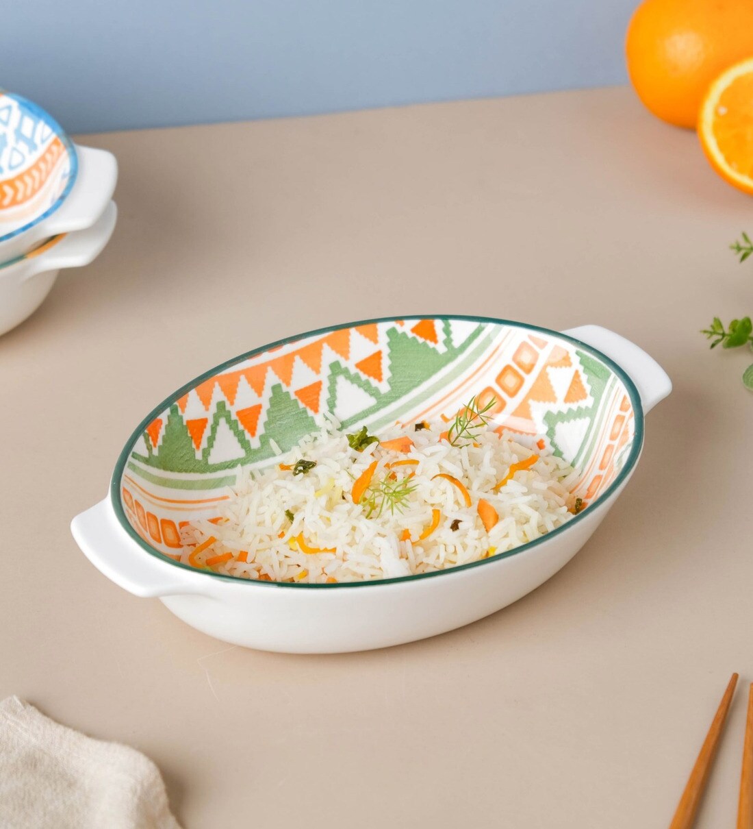 Buy Mandala Temple Mulicolour Ceramic Bake & Serve Dish at 64% OFF by ...
