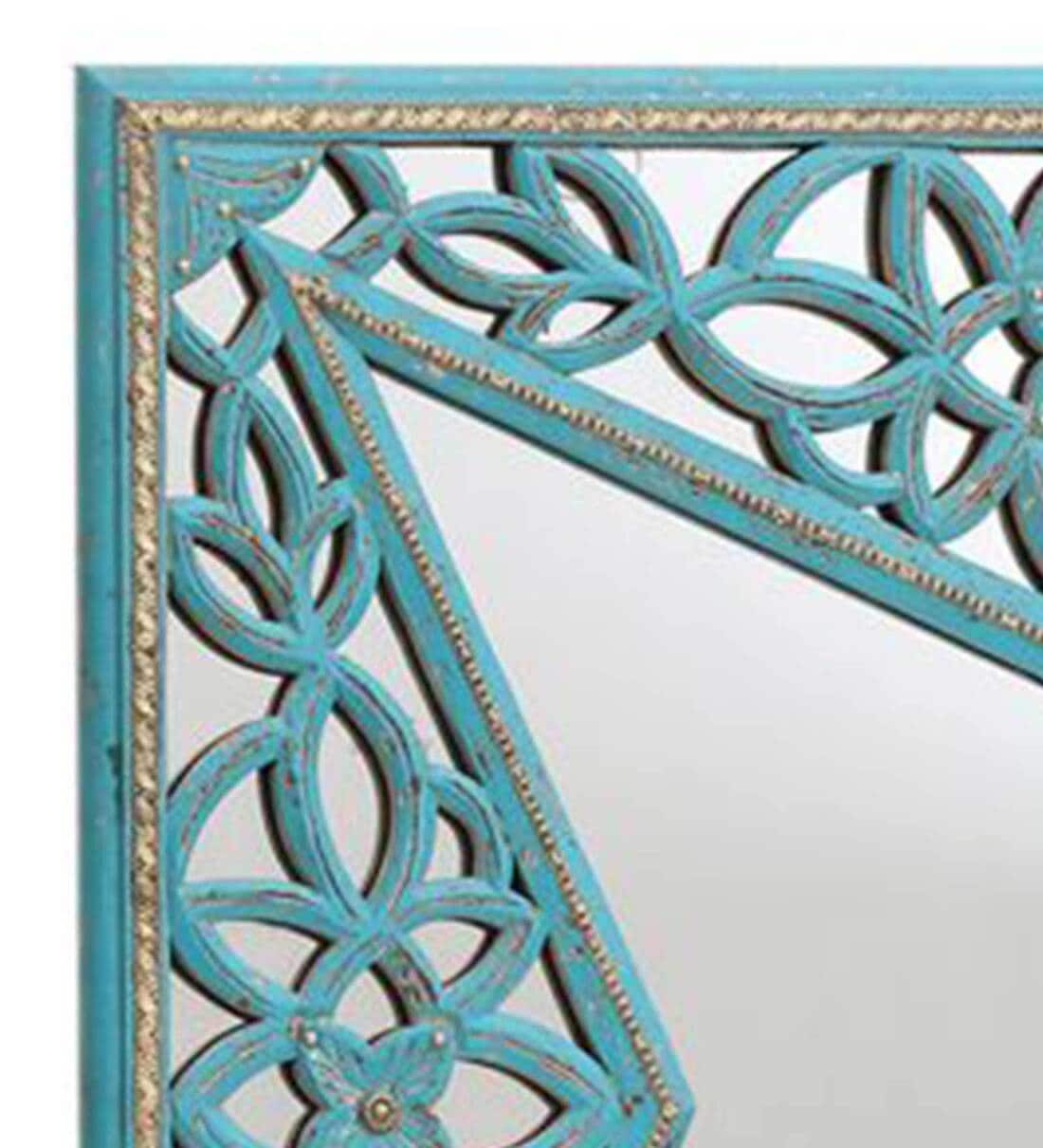 Buy Mango Wood Rectangle Wall Mirror by Artisans Rose Online - Full ...