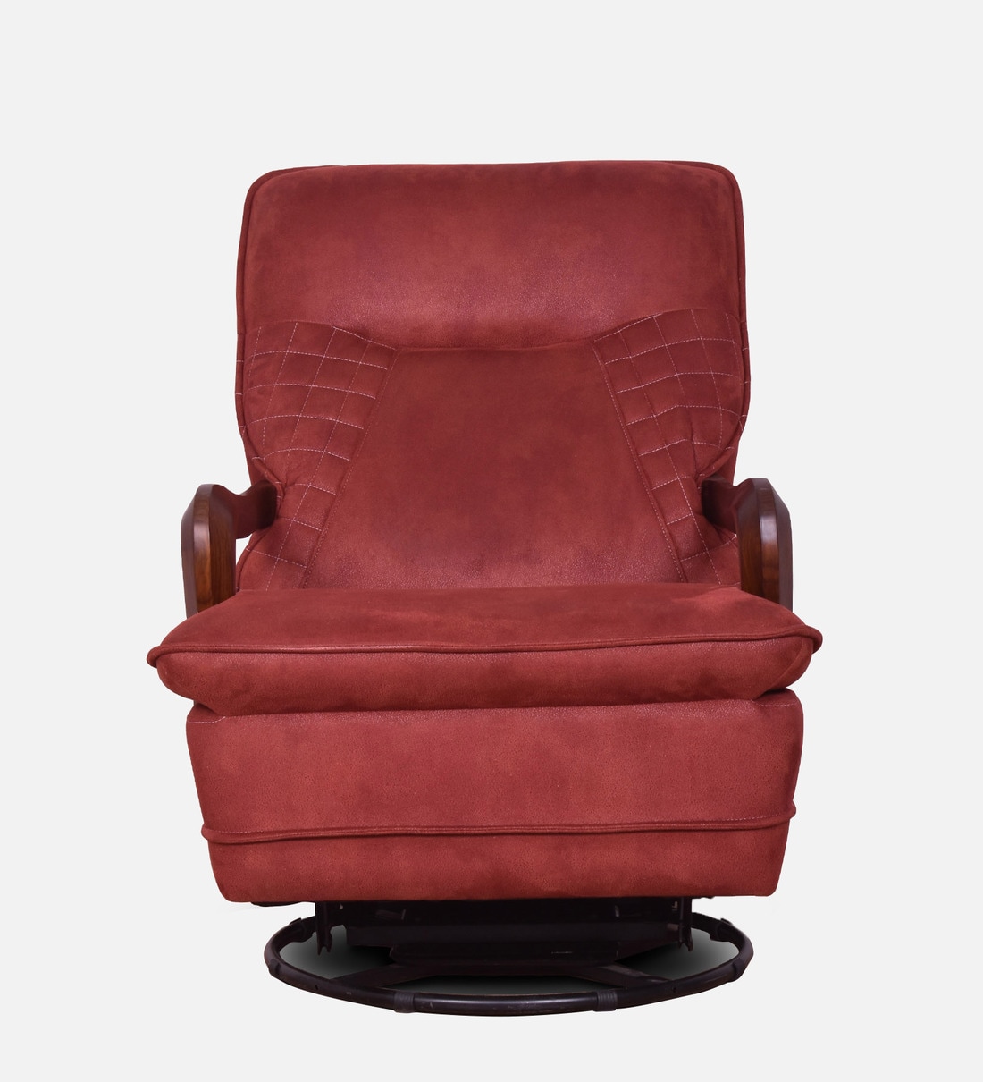 Buy Manila Fabric Rocking Chair in Wine Red Colour by CasaCraft Online ...