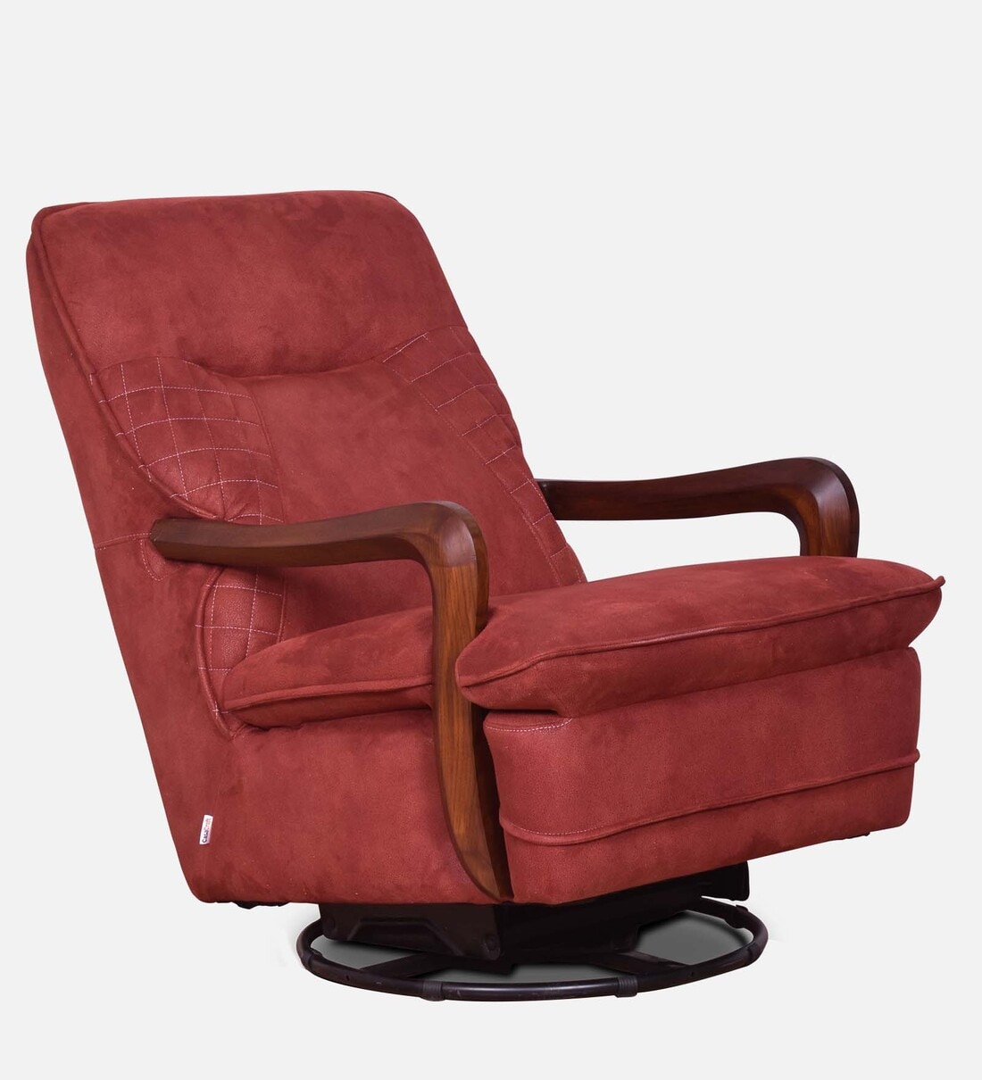 Buy Manila Fabric Rocking Chair in Wine Red Colour by CasaCraft Online ...