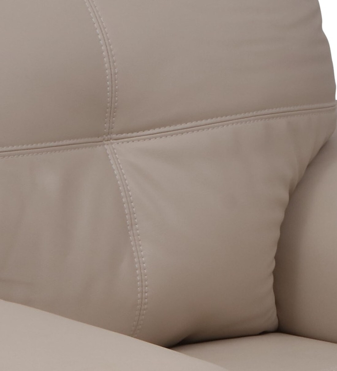 Buy Marina Leatherette 1 Seater Sofa in Beige Colour by Evok Online ...