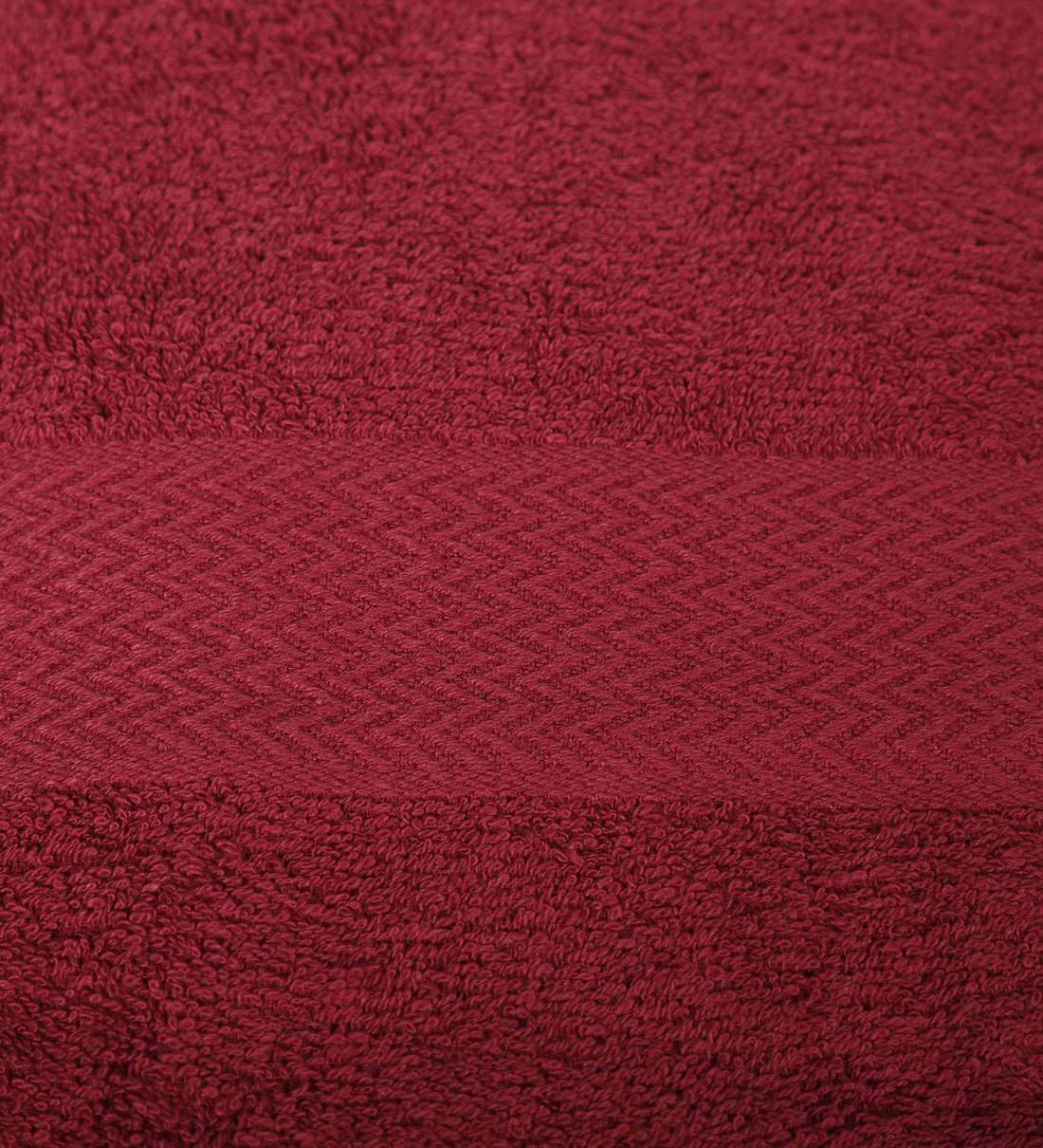 Buy Maroon Solid 380 GSM Cotton 4 Pieces Towel Set by Raymond Home ...