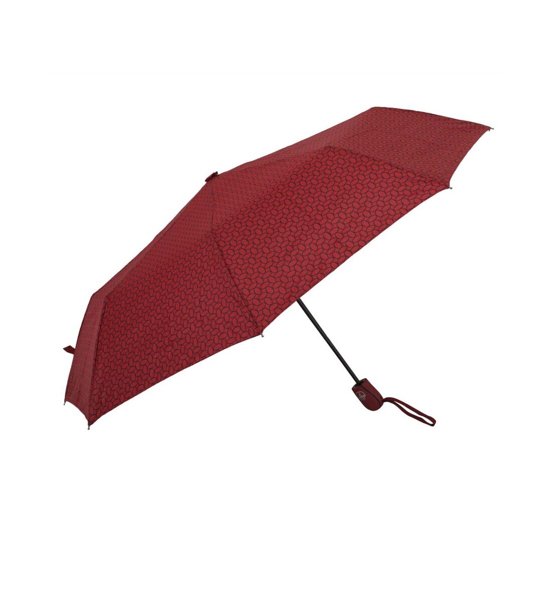 Buy Maroon Nylon Geometric Printed Semi Automatic fold Umbrella at 50% ...